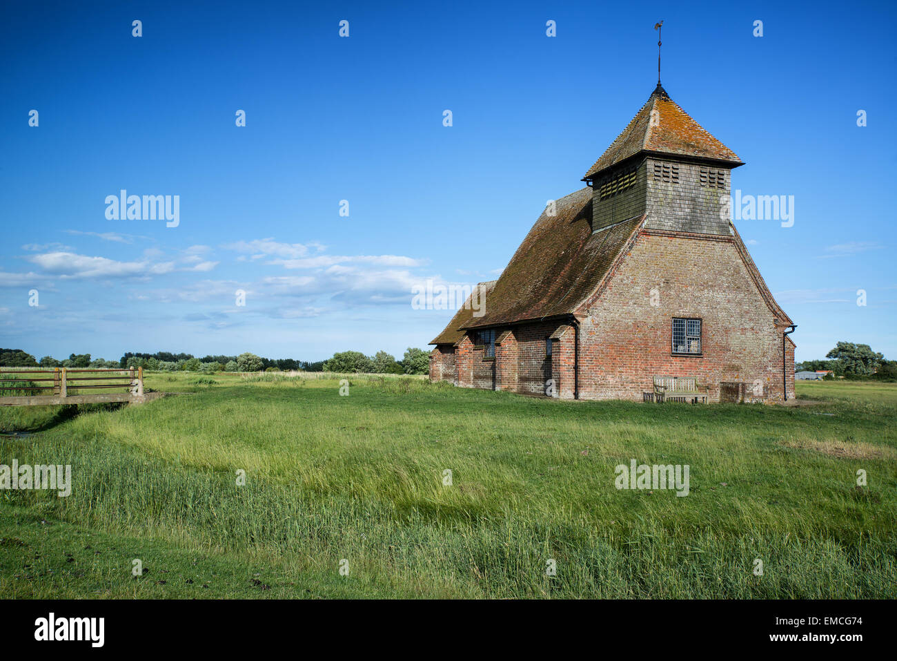 Ancient Medieval church landscape against Summer sky Stock Photo - Alamy