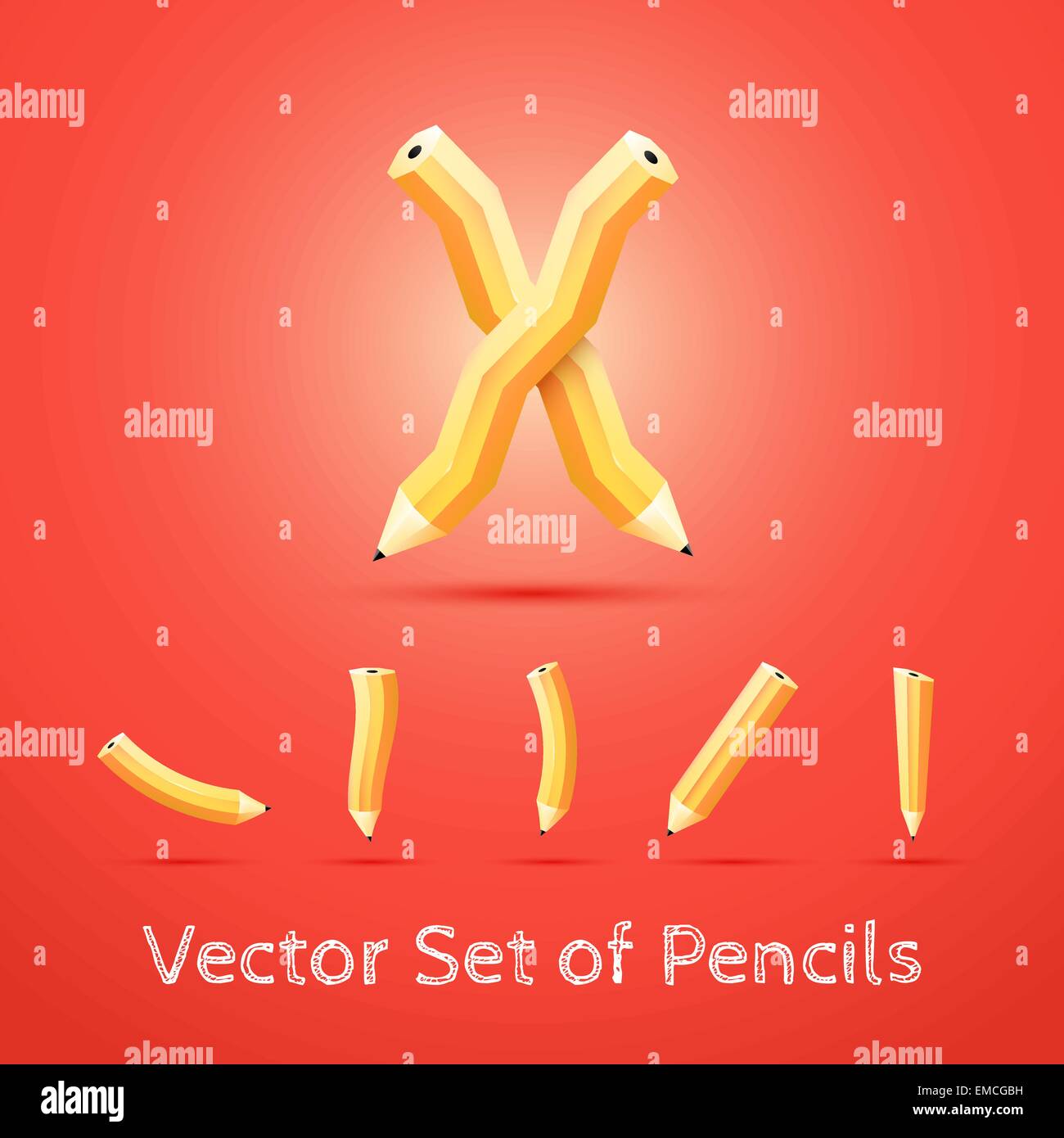 Set of Pencils. Vector Illustration Stock Vector Image & Art - Alamy