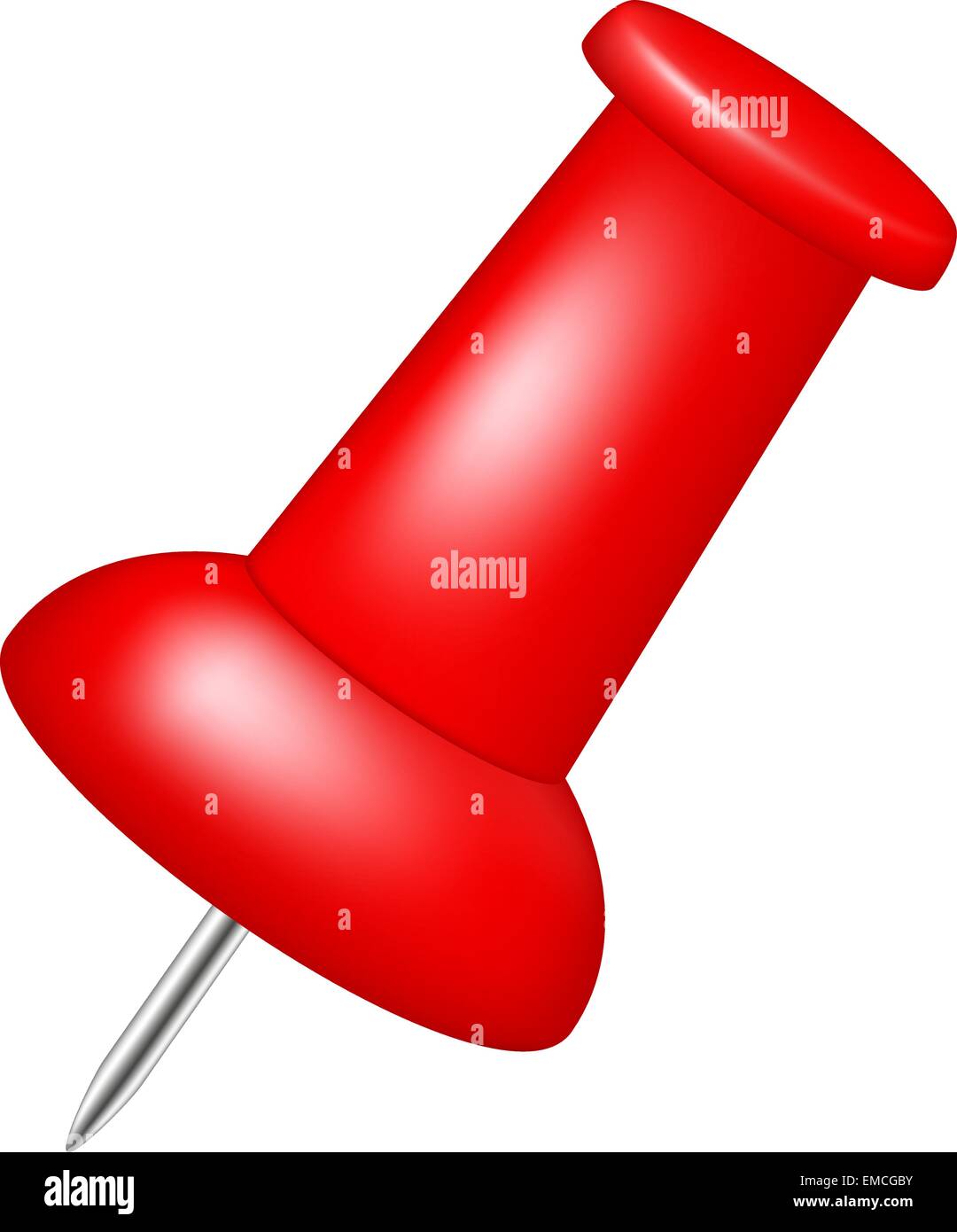 Push pin in red design Stock Vector Image & Art - Alamy