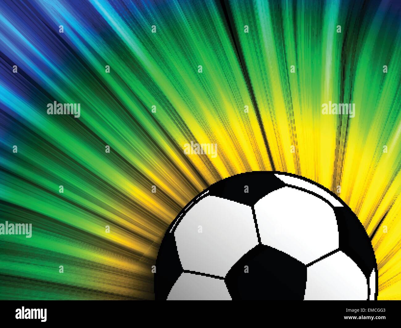 Brazil Flag with Soccer Ball Background Stock Vector Image & Art - Alamy