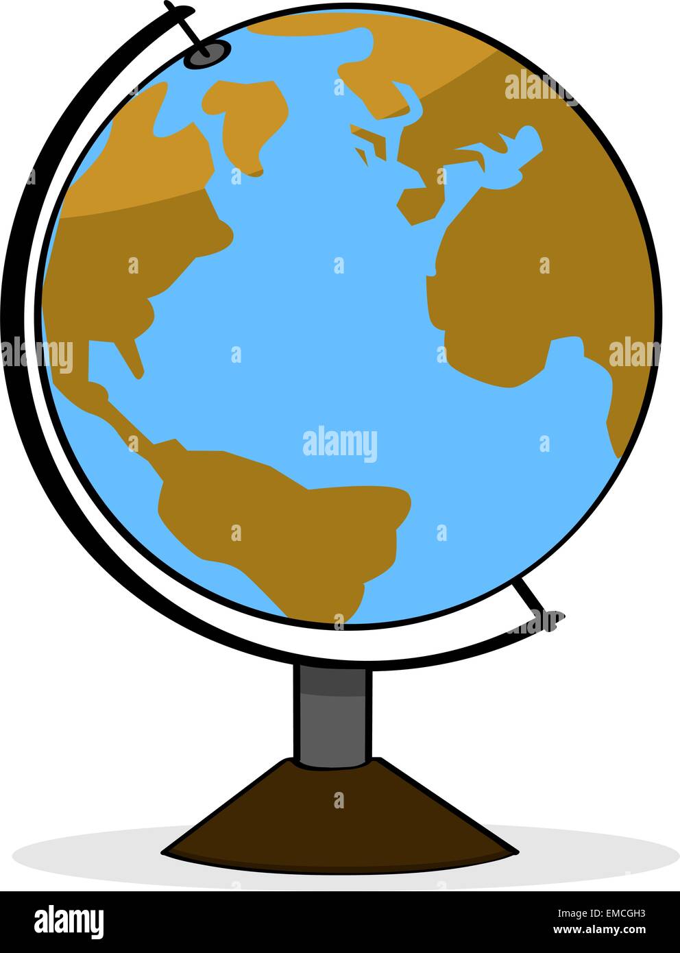 Cartoon illustration showing school geography hi-res stock photography ...
