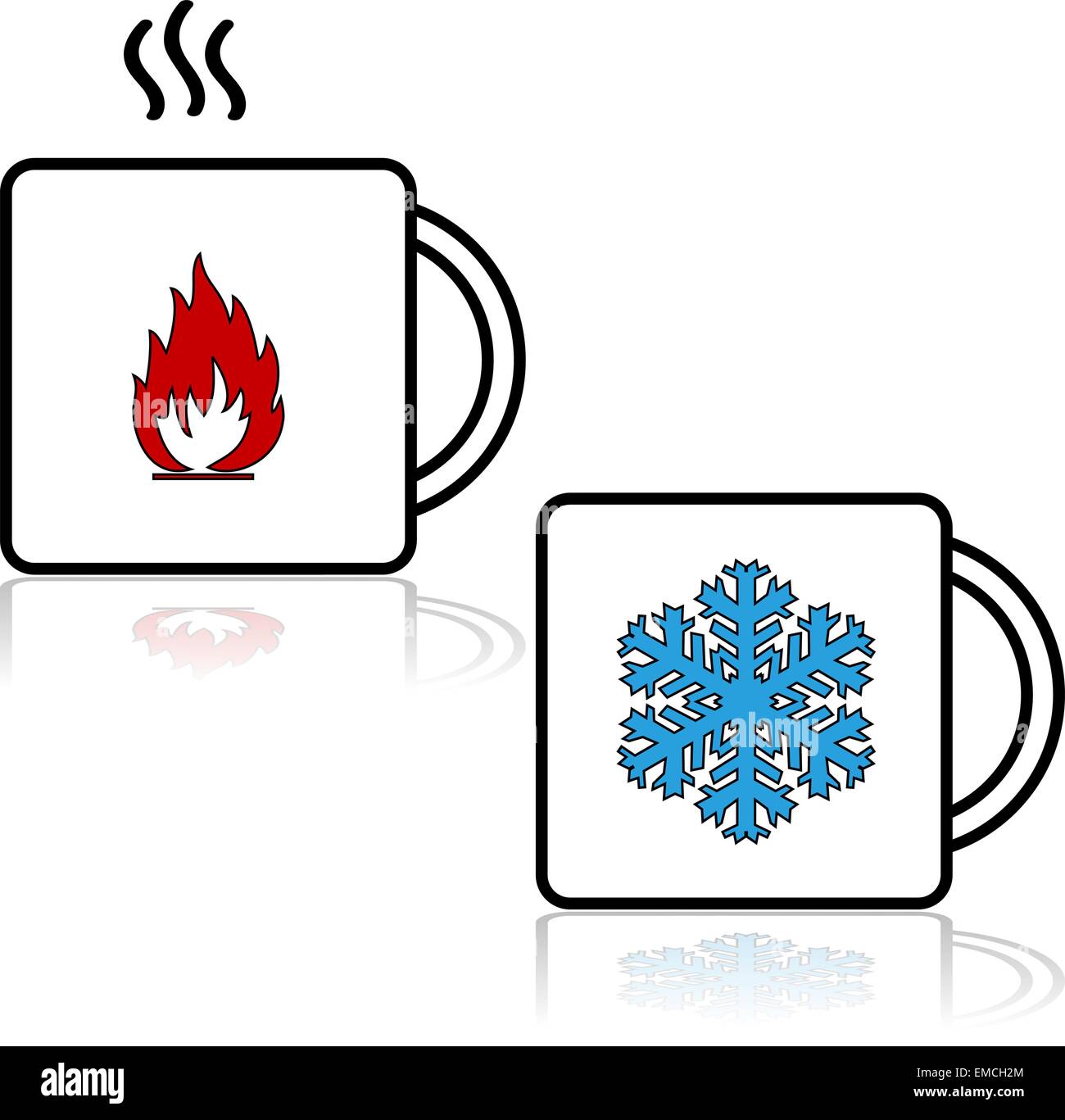 Hot cold couple Stock Vector Images - Alamy