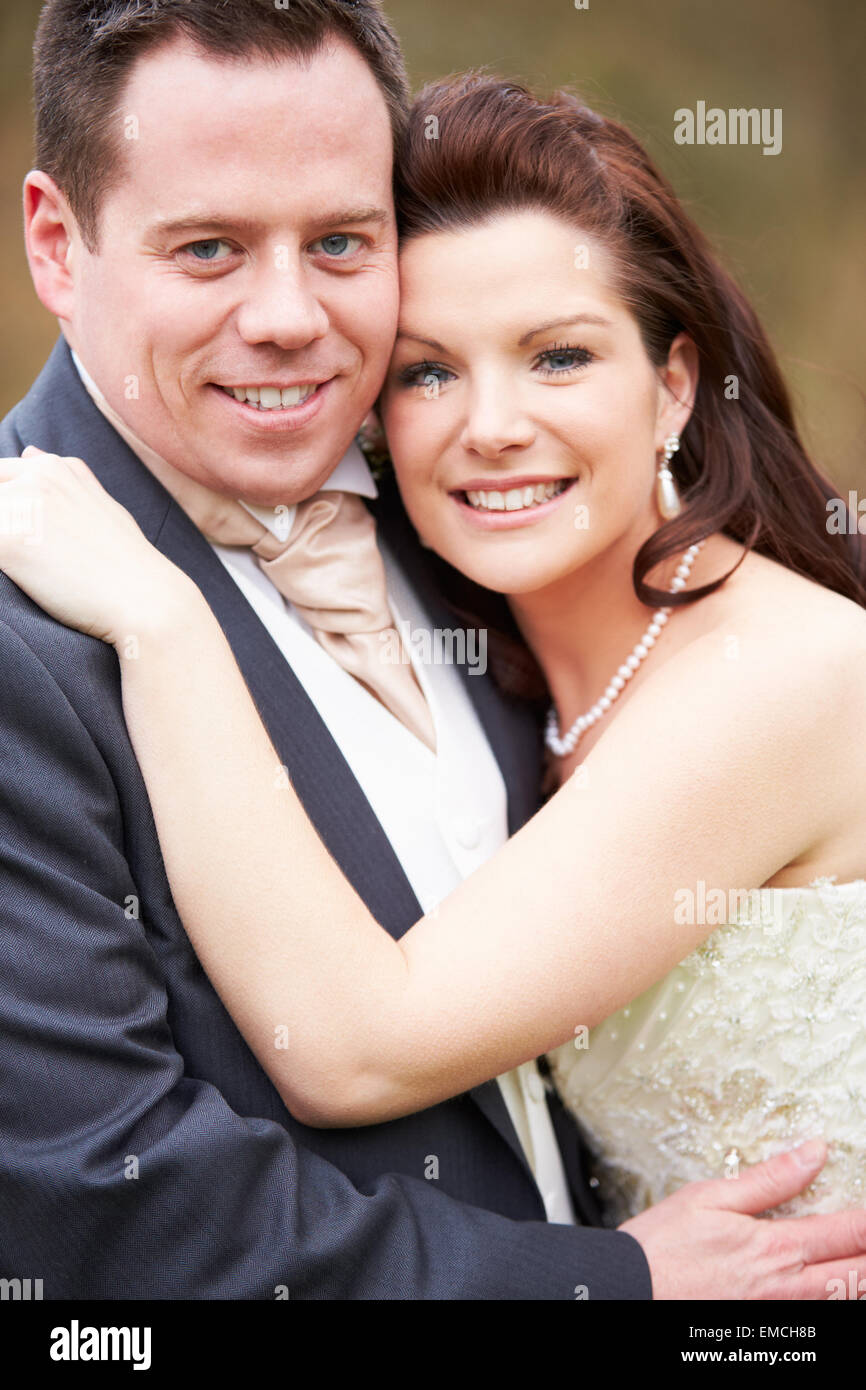 Romantic Bride And Groom On Wedding Day Stock Photo - Alamy