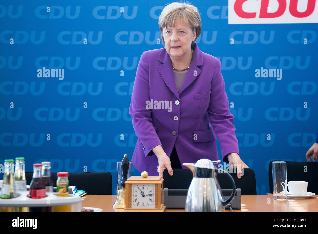 German Chancellor Angela Merkel (CDU) attends a session of the CDU ...