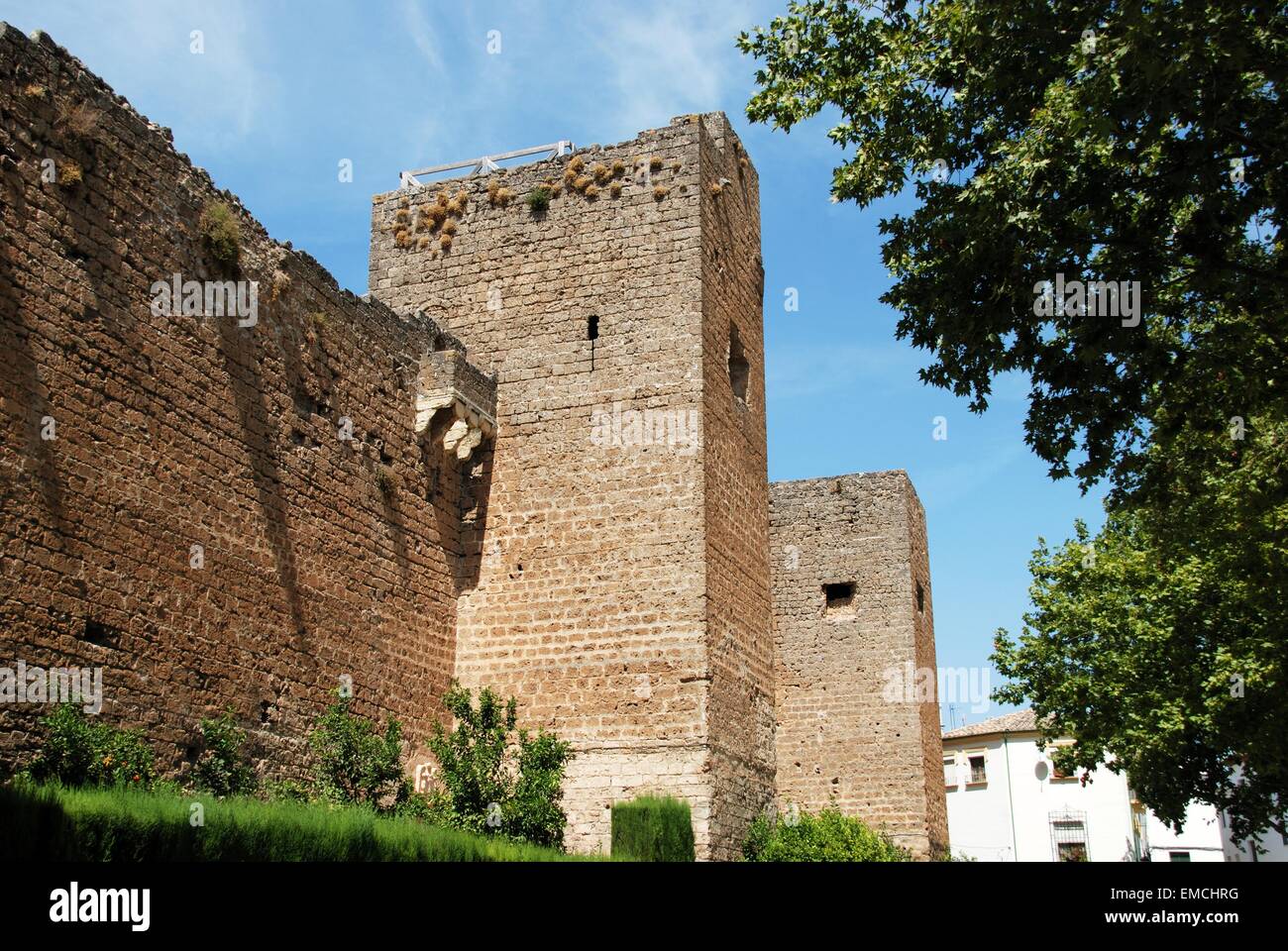 View of the Arabic castle (Castillo Arabe), Priego de Cordoba, Cordoba ...