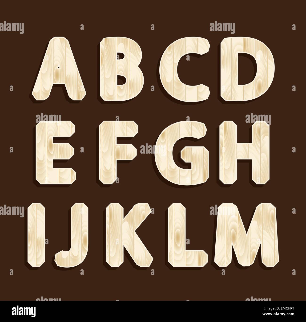 Oak font Stock Vector Images - Alamy