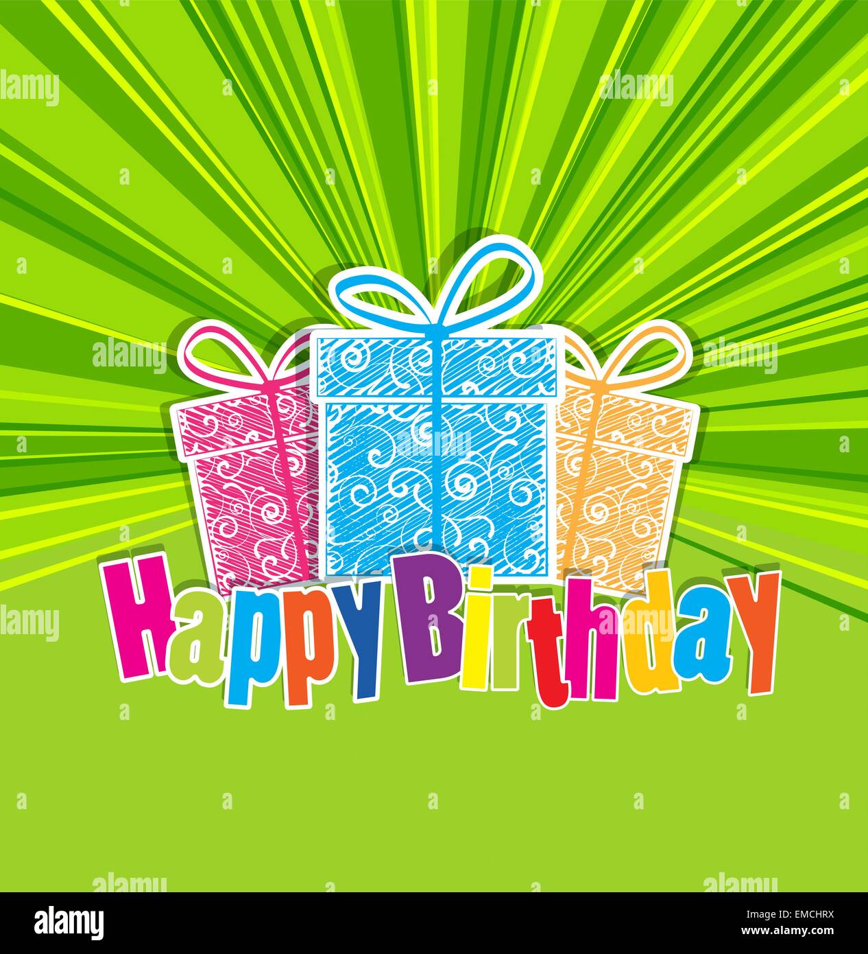 Birthday packaging Stock Vector Images - Alamy
