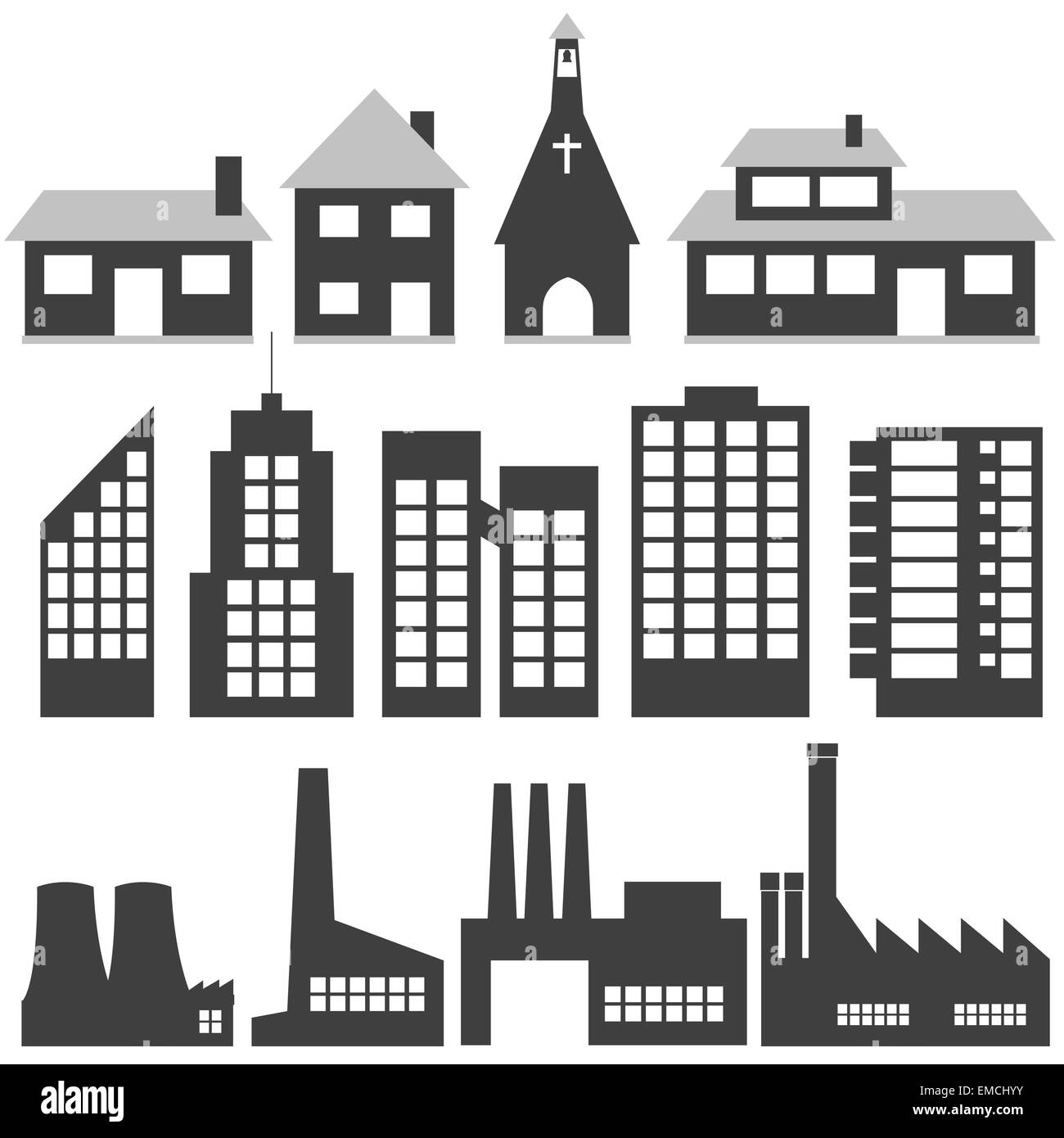 With apartment buildings Stock Vector Images - Alamy