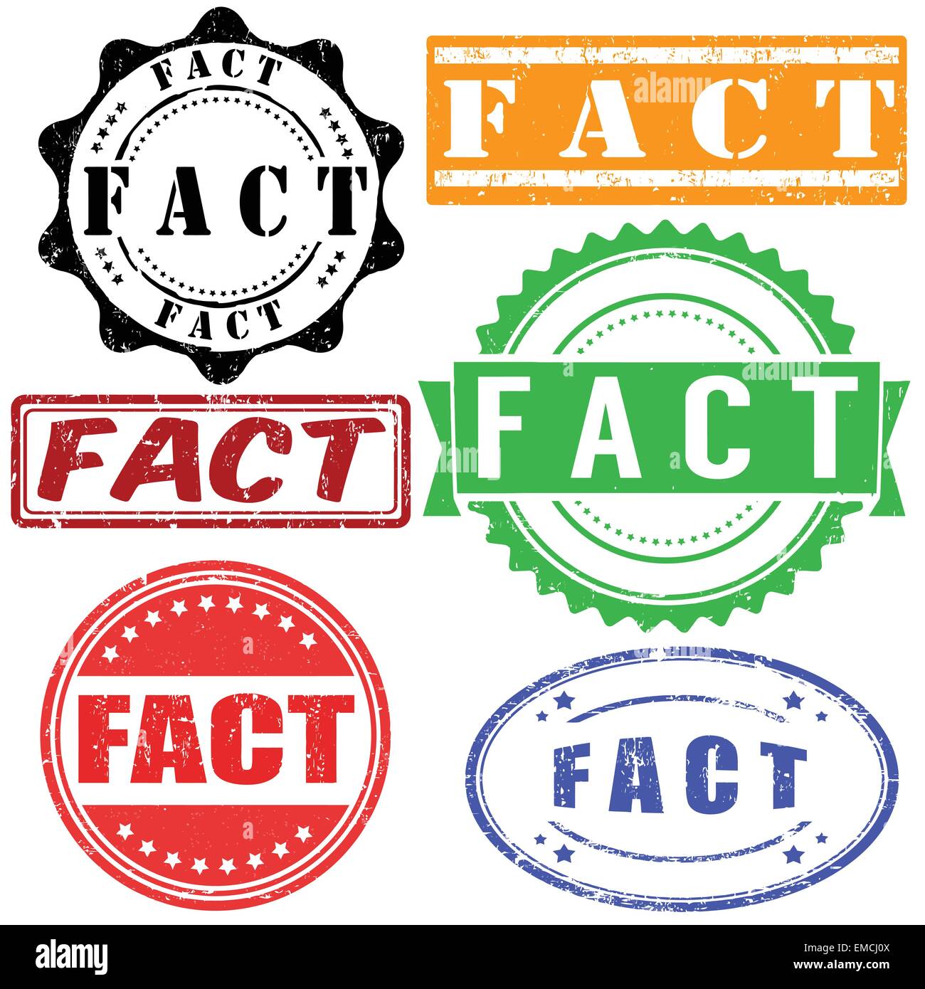 FACT stamps set Stock Vector Image & Art - Alamy