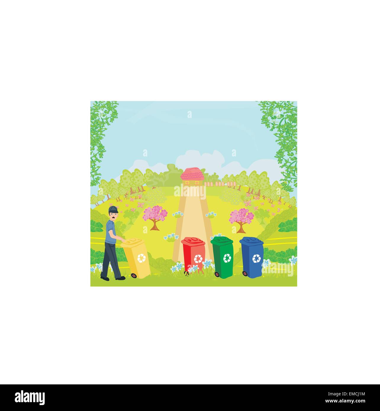 Colorful urban landscape Cut Out Stock Images & Pictures - Alamy