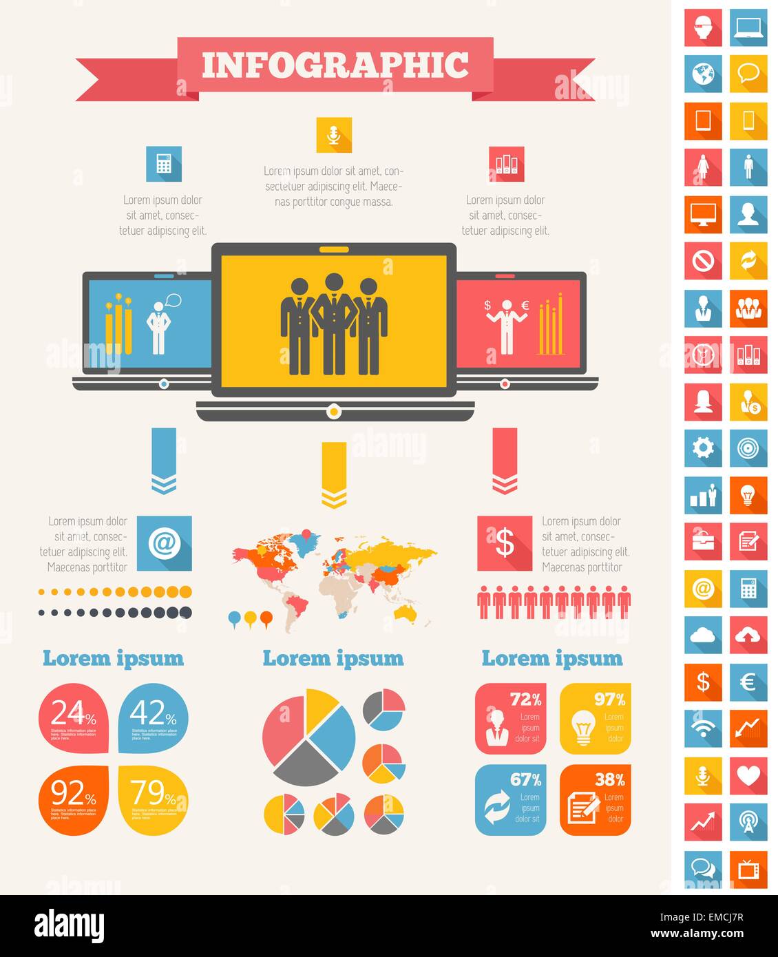 IT Industry Infographic Elements Stock Vector Image & Art - Alamy