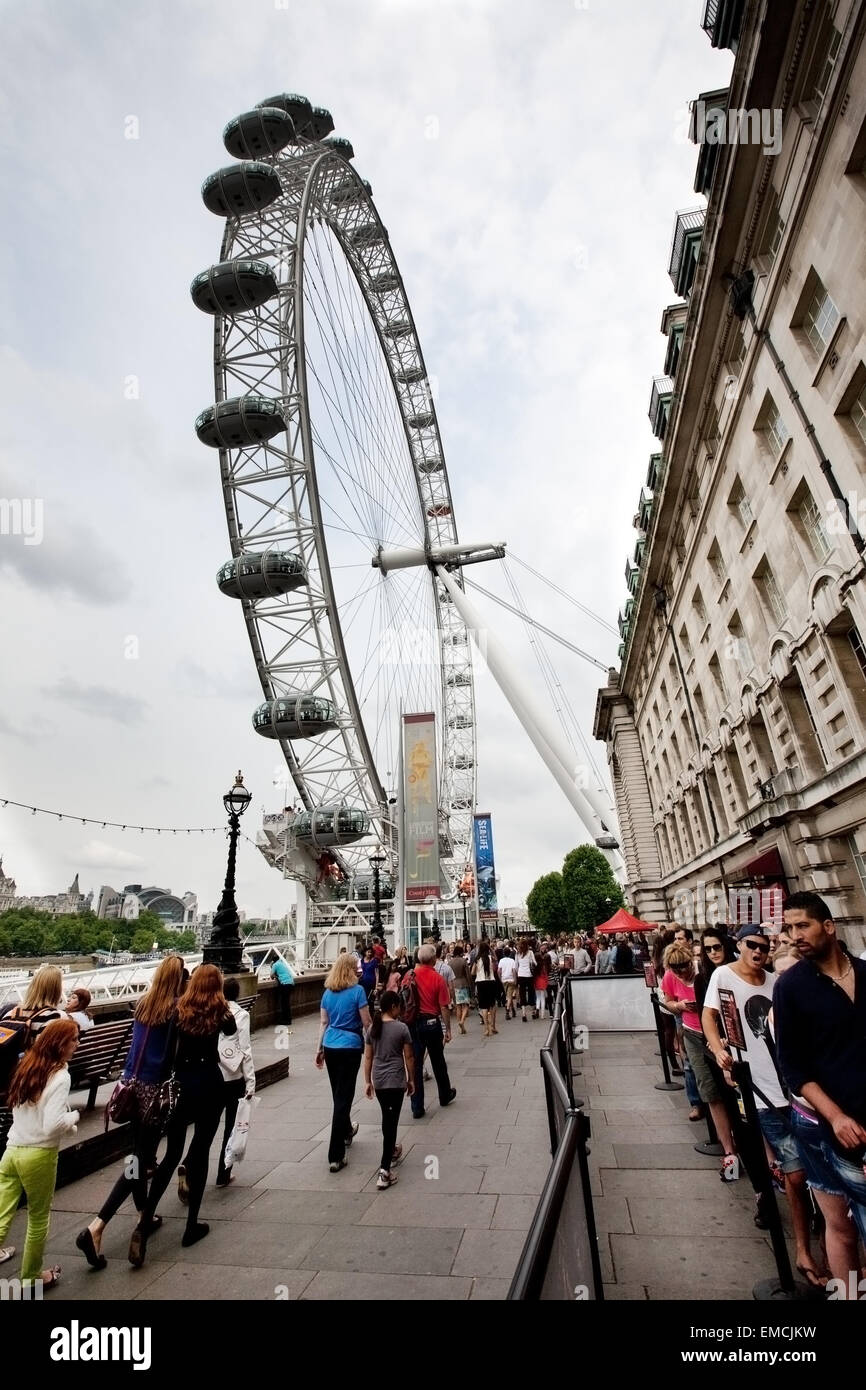 The London Eye situated by river Thames, London, England UK Stock Photo ...