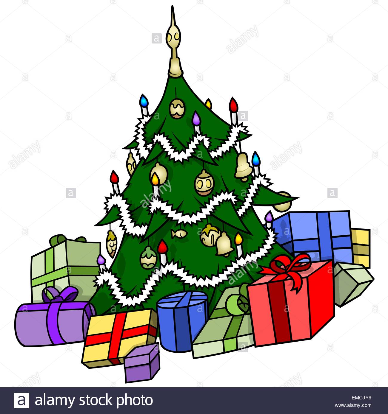 Cartoon Illustration Spruce Tree Stock Photos & Cartoon Illustration ...