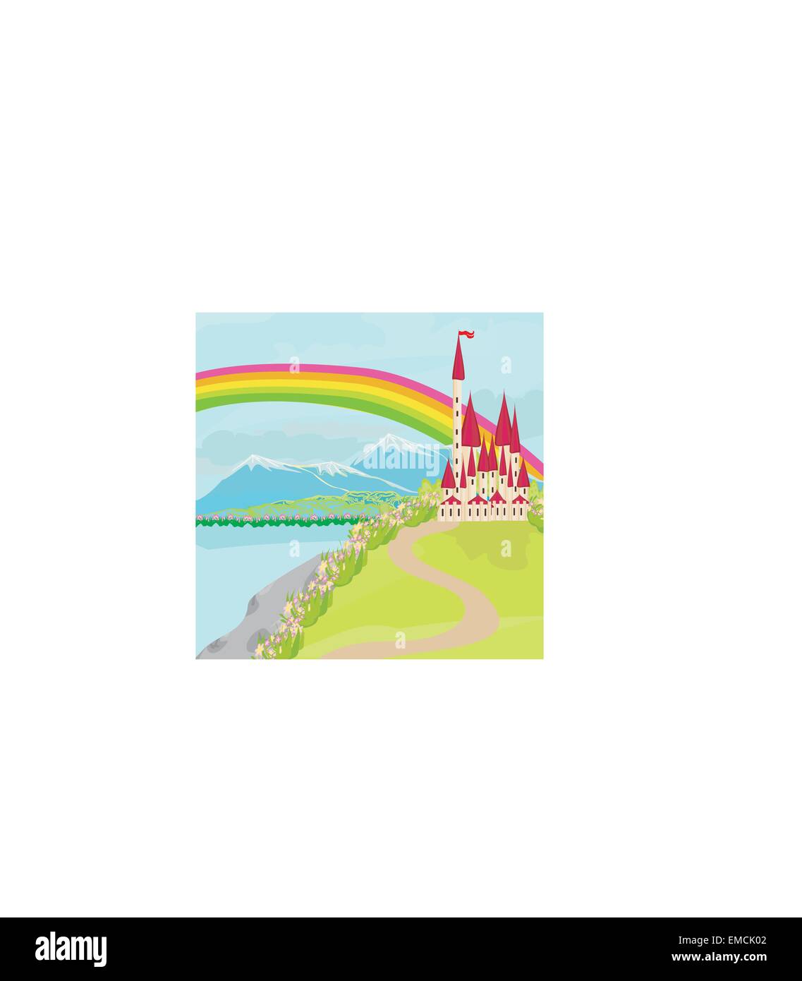 Beautiful mountain forest house Stock Vector Images - Alamy