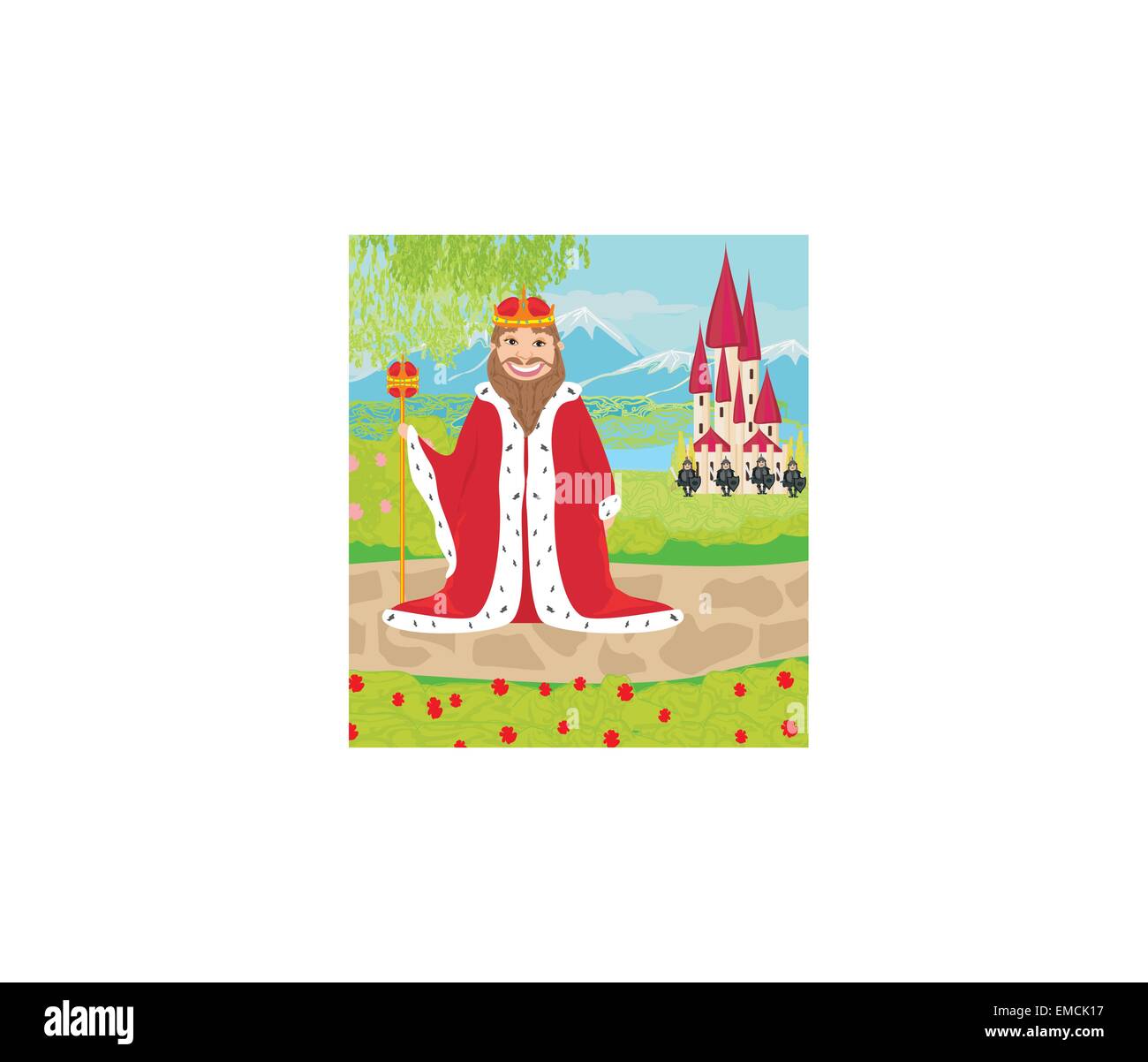 Castle knights vector Cut Out Stock Images & Pictures - Alamy