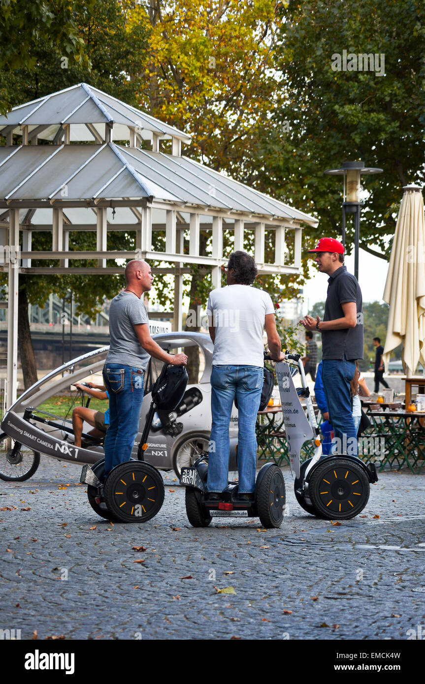 Three men on a Segway guided tour, Altstadt, Koln, Nordrhein-Westfalen, Germany Stock Photo - Alamy