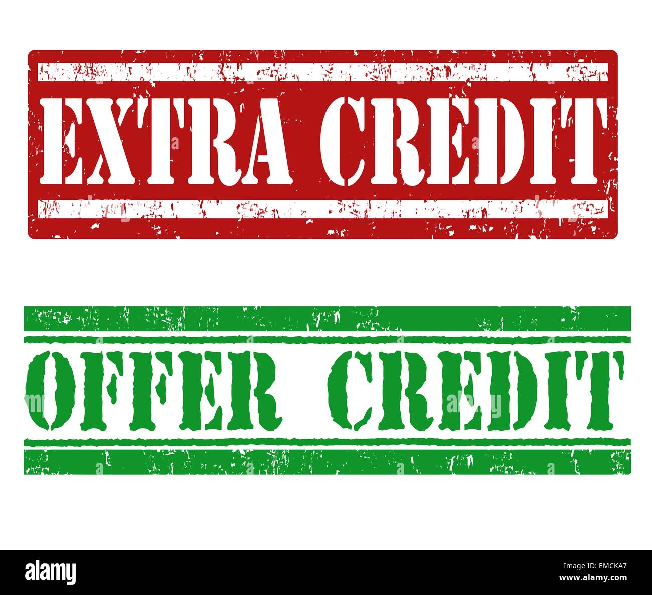 Extra credit and offer credit stamps Stock Vector Image & Art - Alamy
