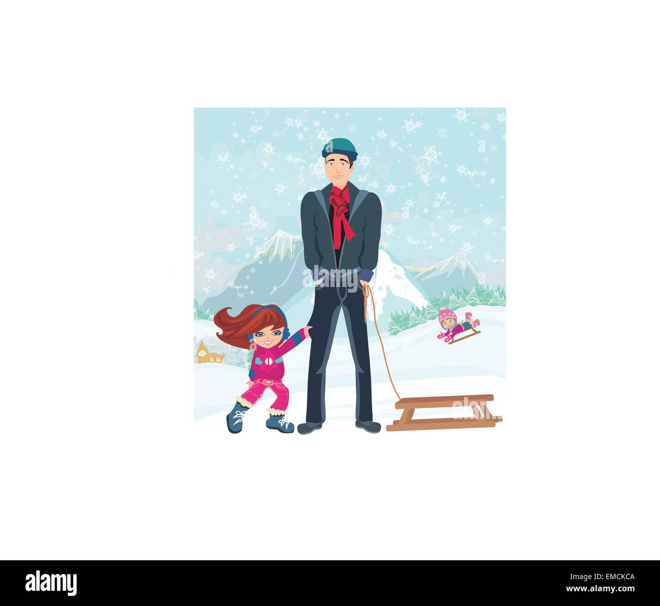 Girl in white cap Stock Vector Images - Alamy