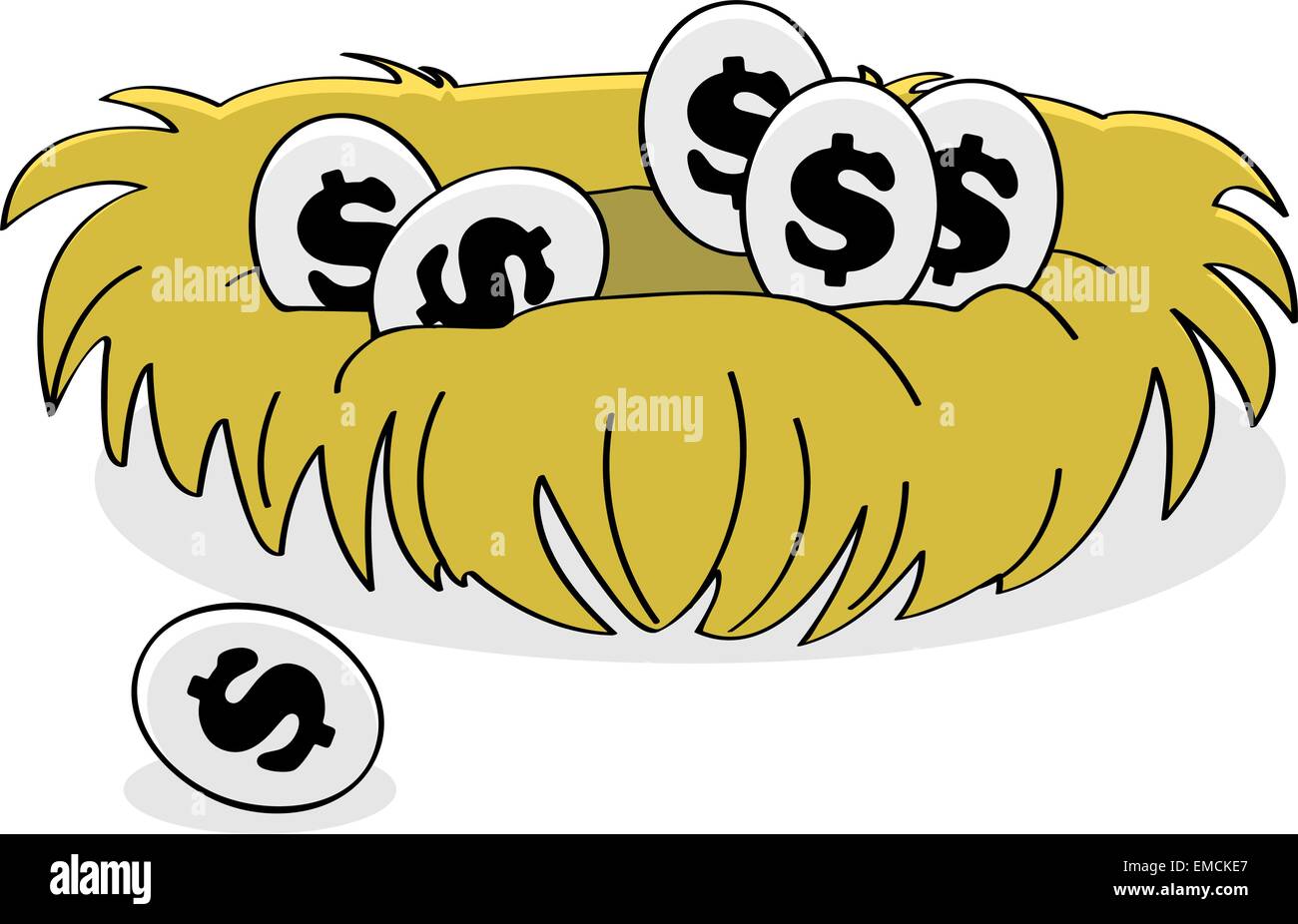 Money nest egg Stock Vector Images - Alamy