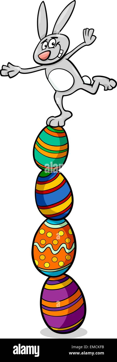 cute easter bunny cartoon illustration Stock Vector Image & Art - Alamy