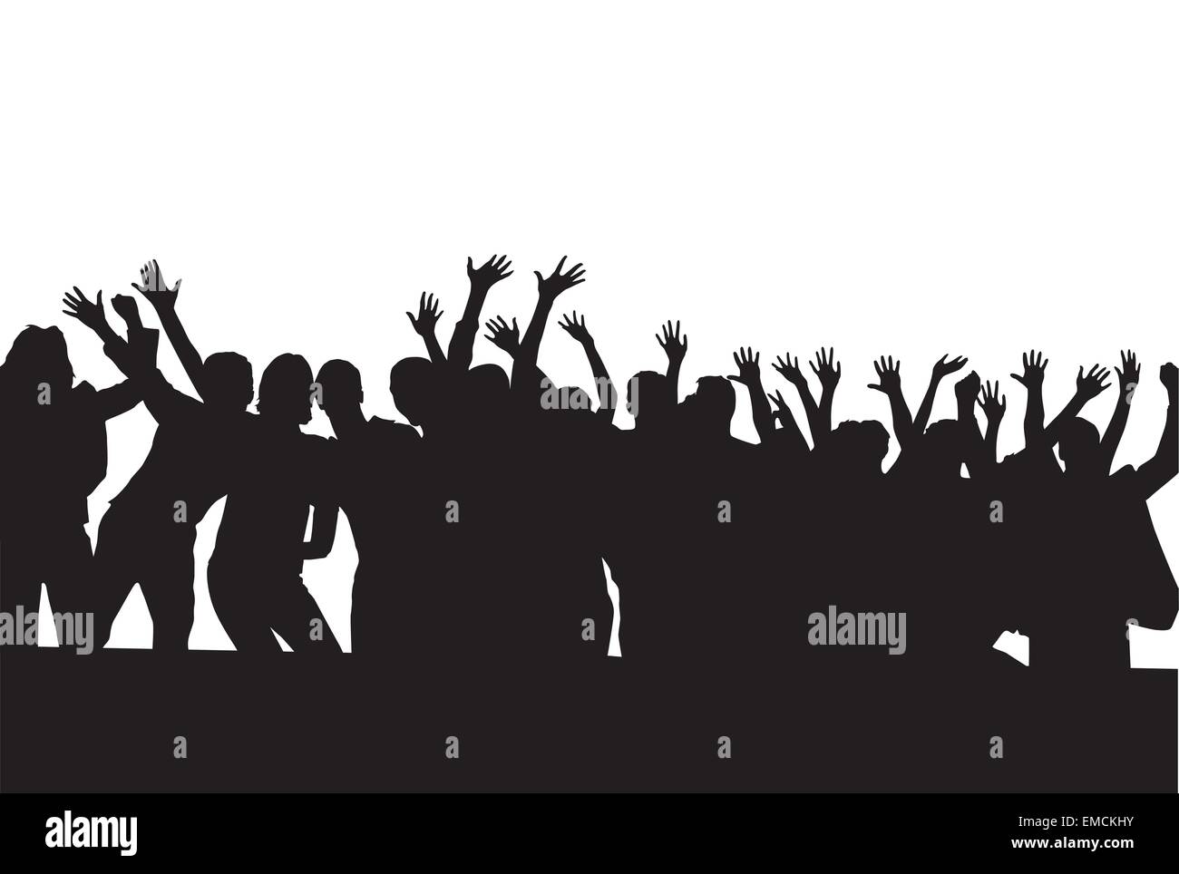 Enthusiastic crowd cheering Stock Vector Images - Alamy