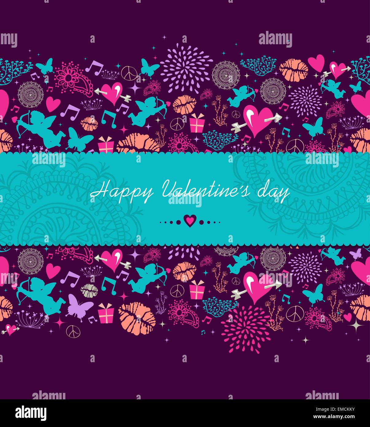 Happy Valentine`s day banner background Stock Vector Image & Art - Alamy