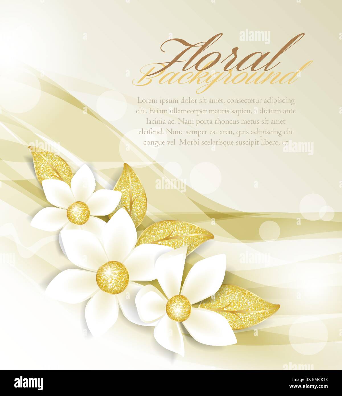 Delicate flowers leaves Stock Vector Images - Alamy