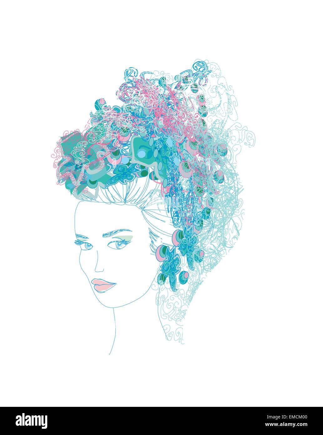 Woman portrait Stock Vector Images - Alamy