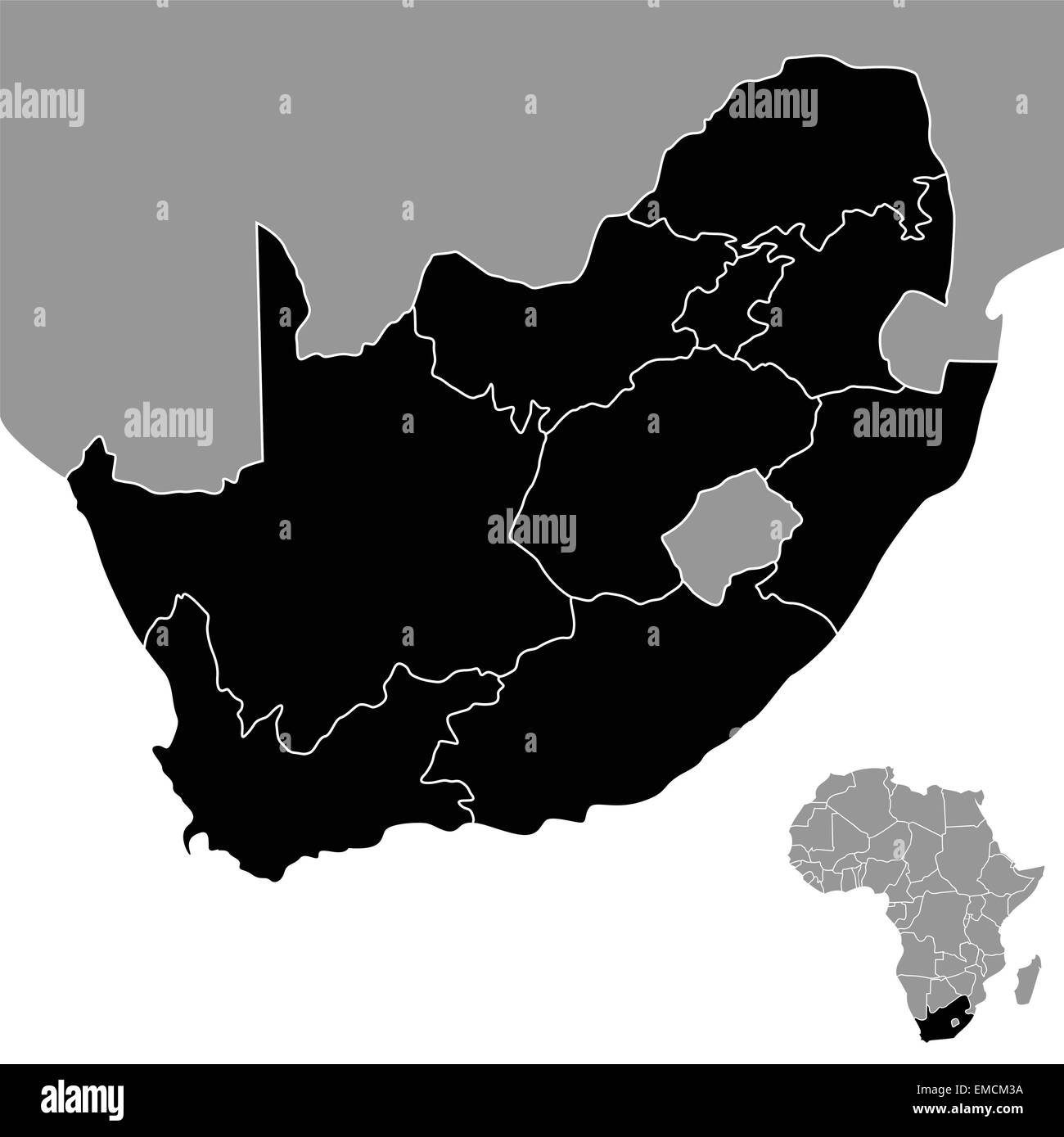 South africa map african Stock Vector Images - Alamy