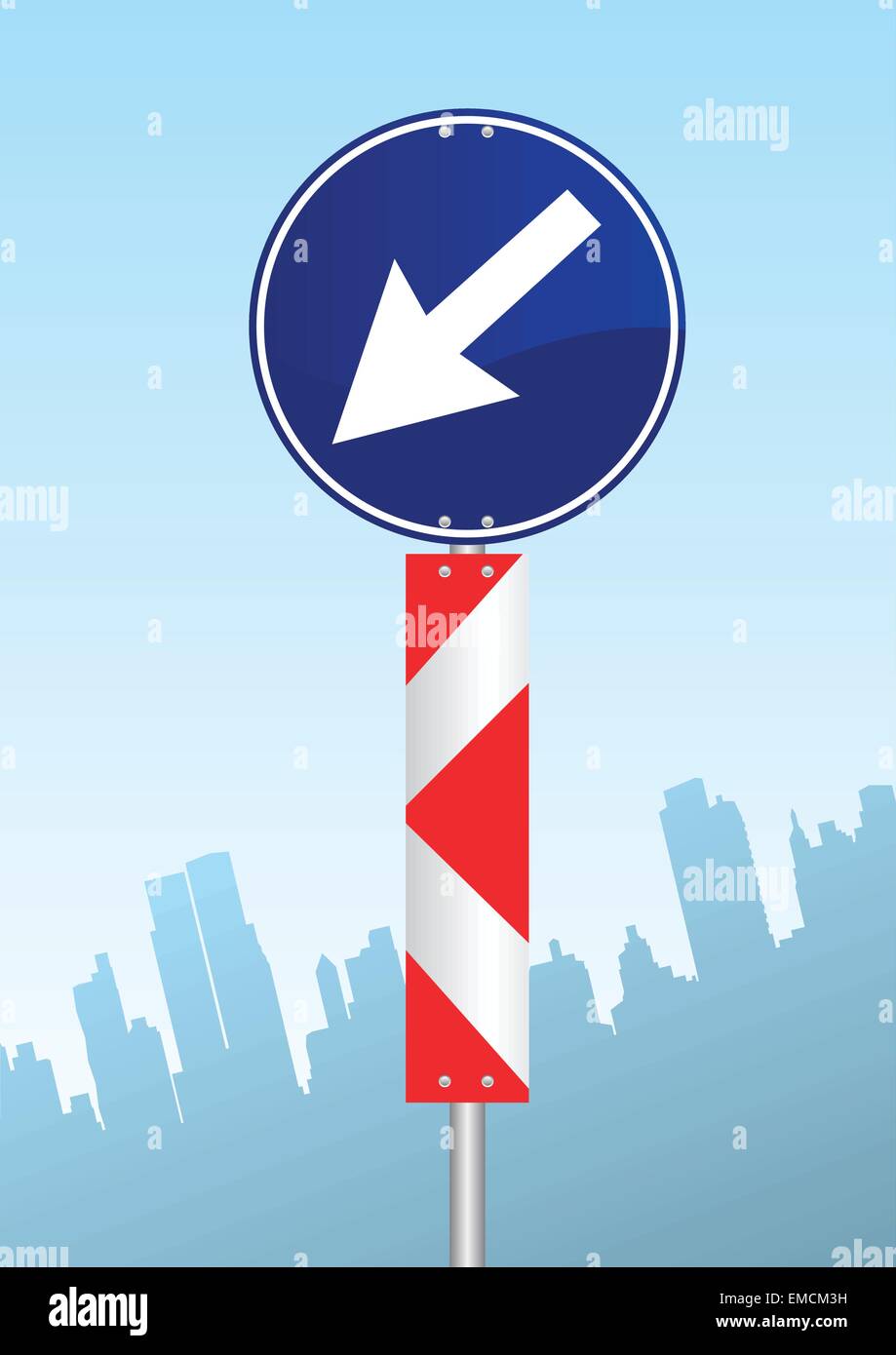 Arrow direction traffic sign Stock Vector Images - Alamy