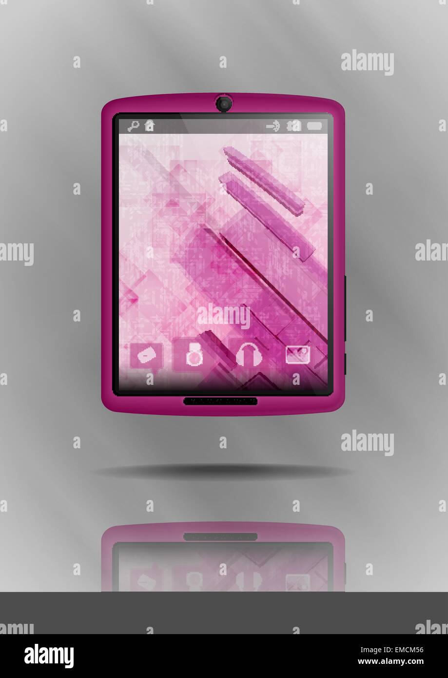 Pink tablet Stock Vector Images - Alamy