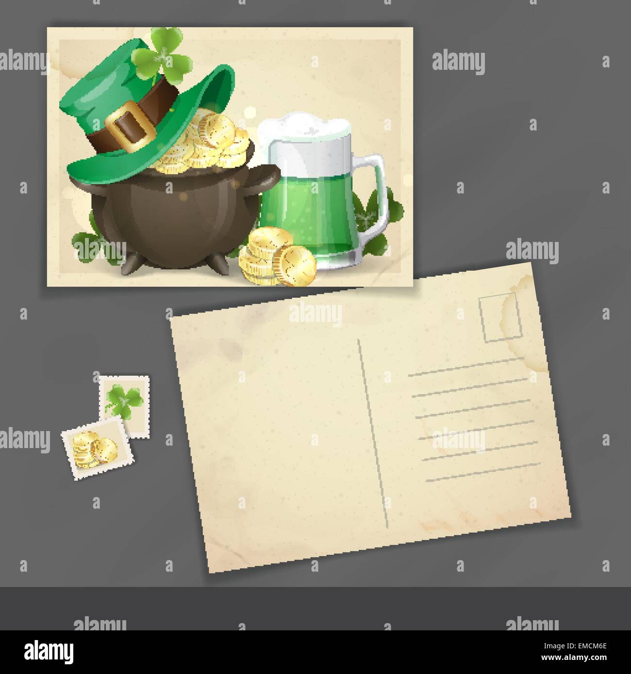 St patrick day stamp hi-res stock photography and images - Alamy