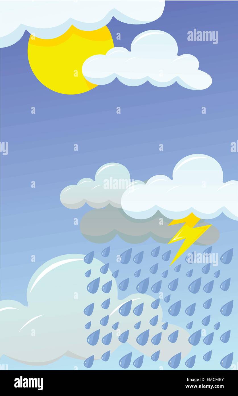 Sky rainy clouds day Stock Vector Images - Alamy