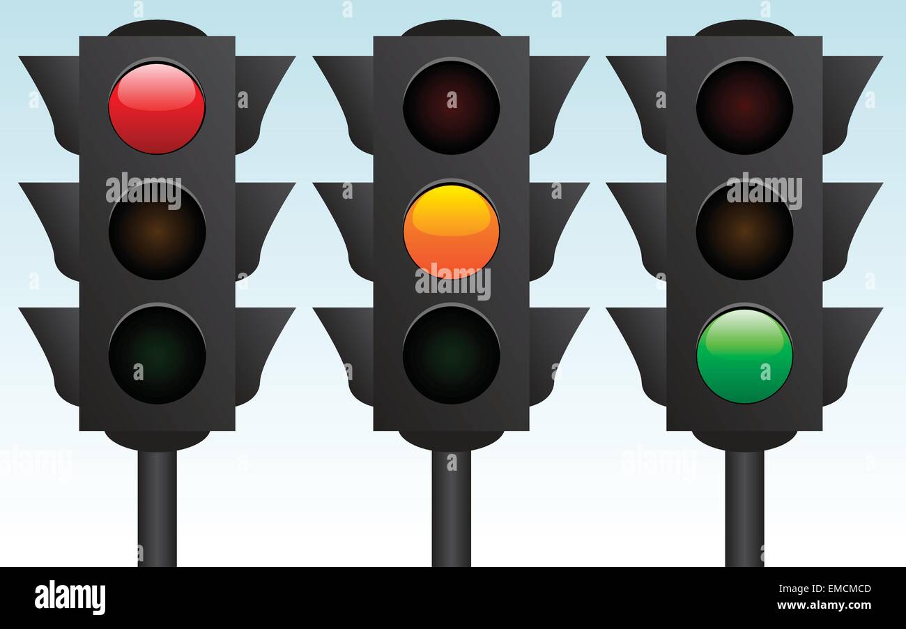 Traffic lights vector hi-res stock photography and images - Alamy