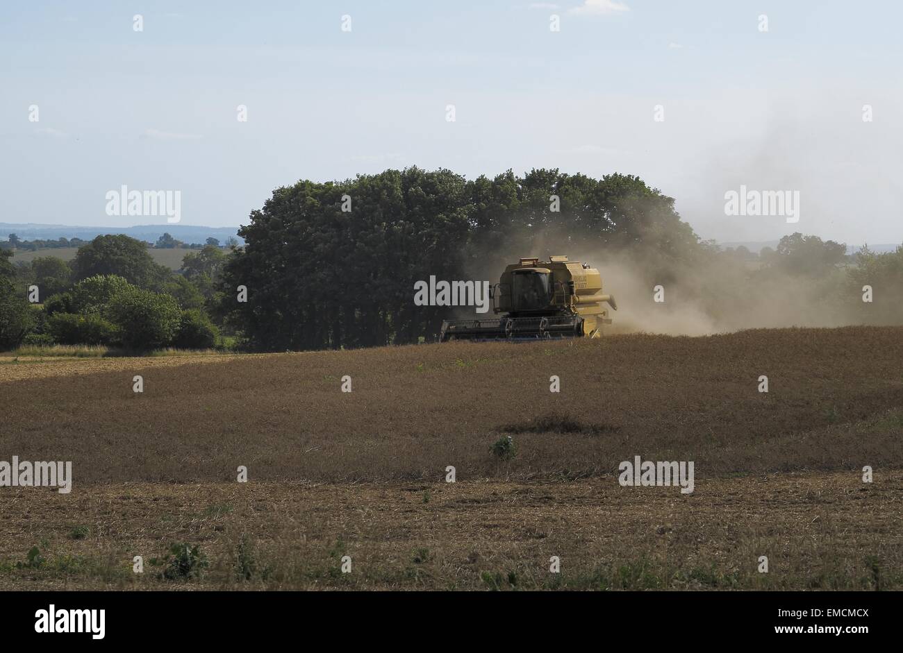 Farm machinery at work Monkton Farleigh Wiltshire England UK Stock ...