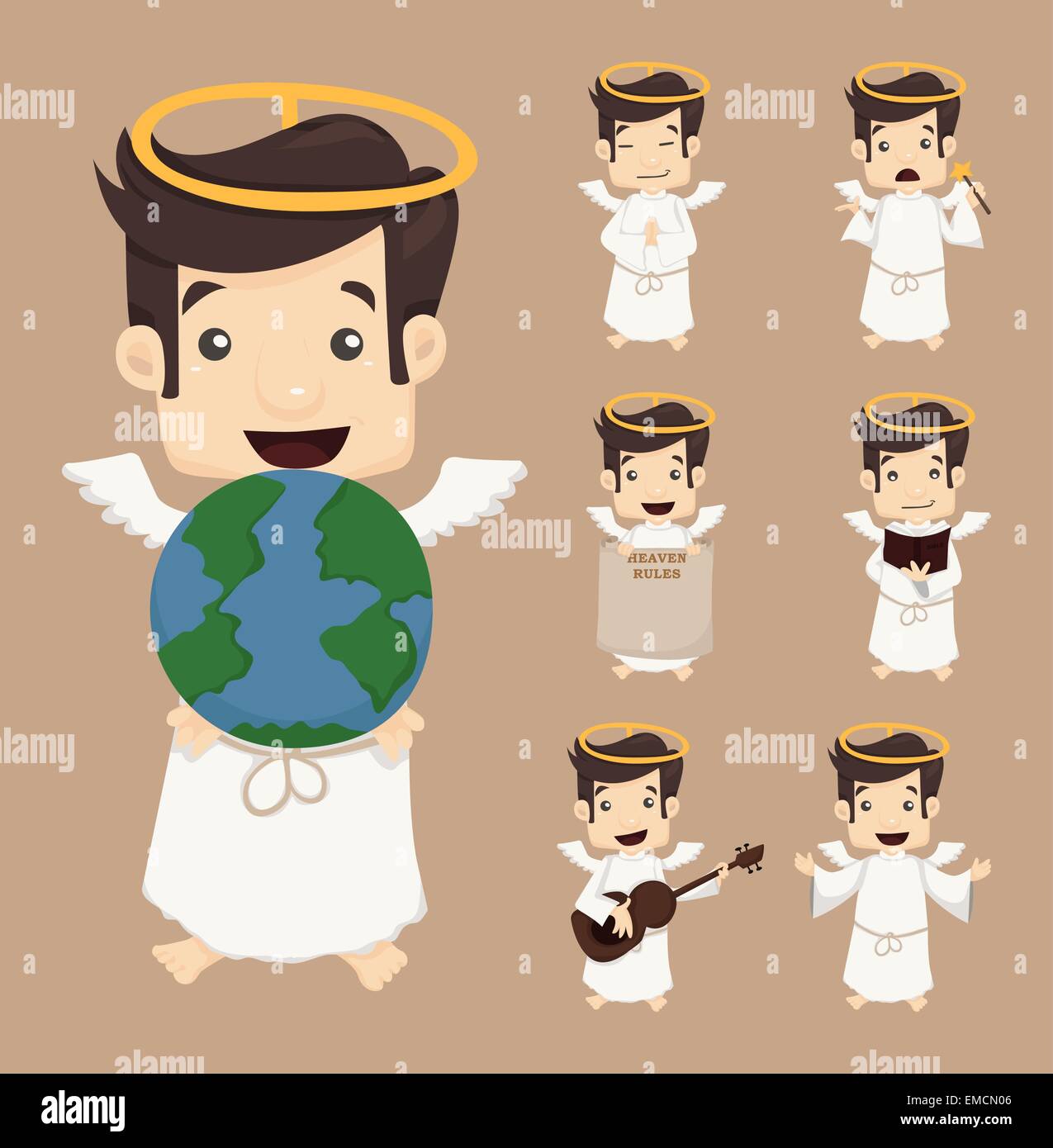 Set of angel characters poses Stock Vector Image & Art - Alamy