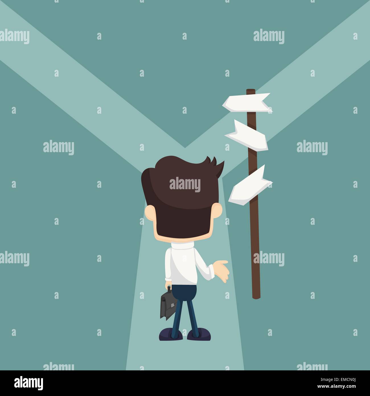 Confused person which way to go Stock Vector Images - Alamy