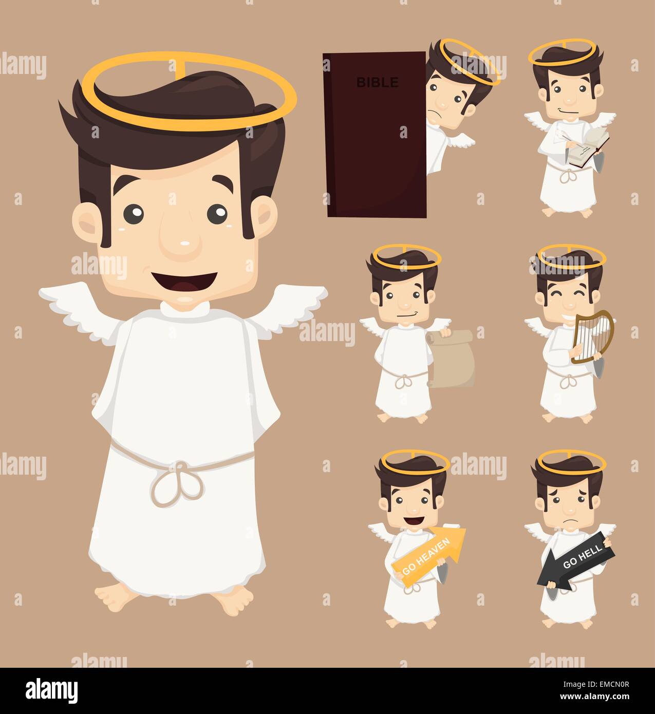 Set of angel characters poses Stock Vector Image & Art - Alamy