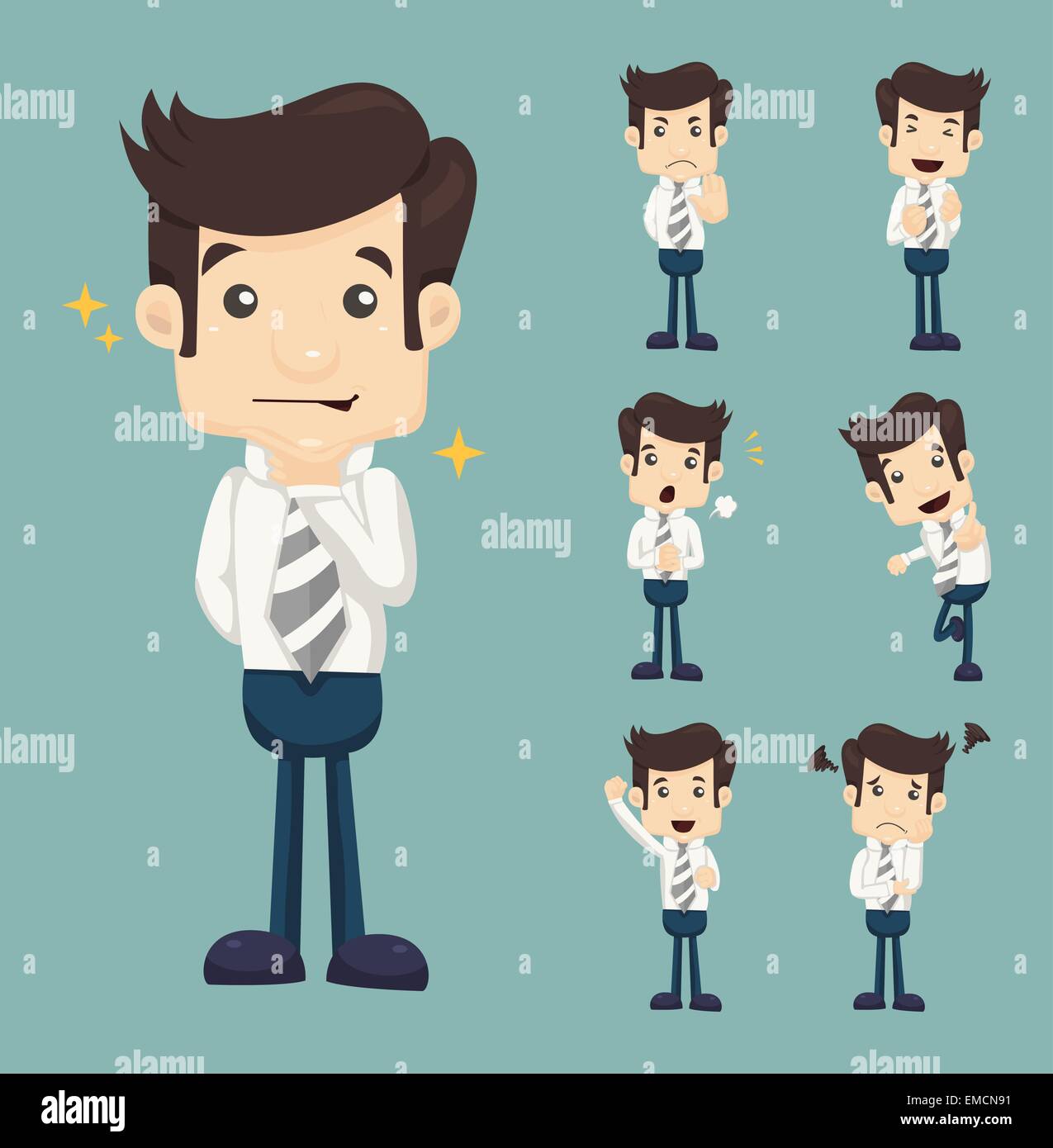 Set of businessman characters poses Stock Vector Image & Art - Alamy