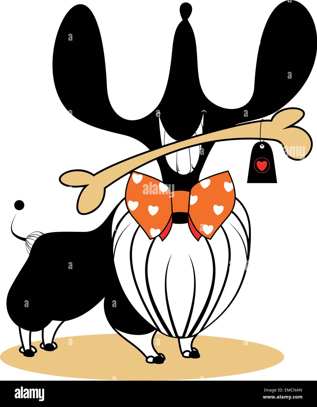 Dog funny tie Stock Vector Images - Alamy