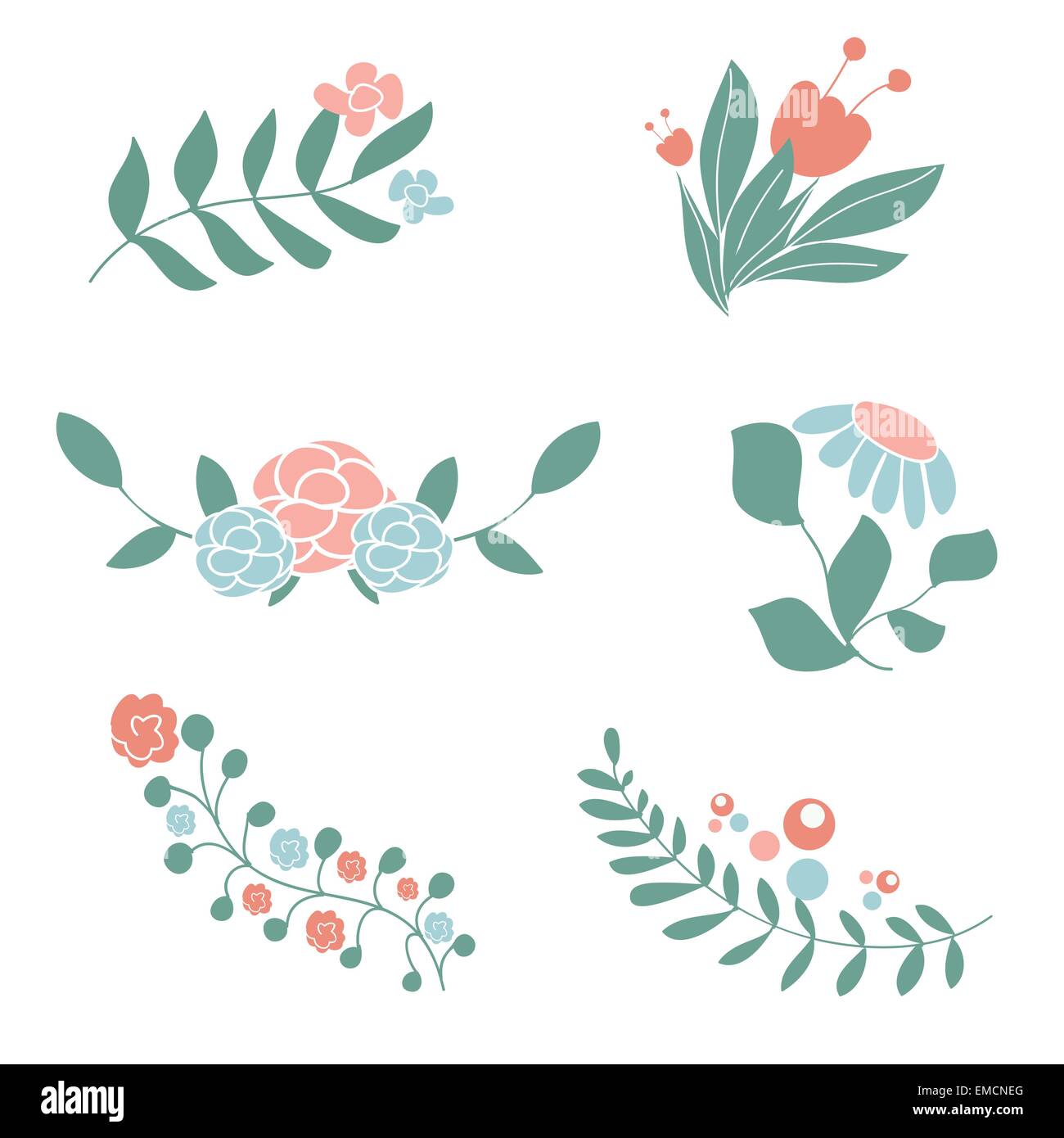 Flower wreaths Stock Vector Images - Alamy