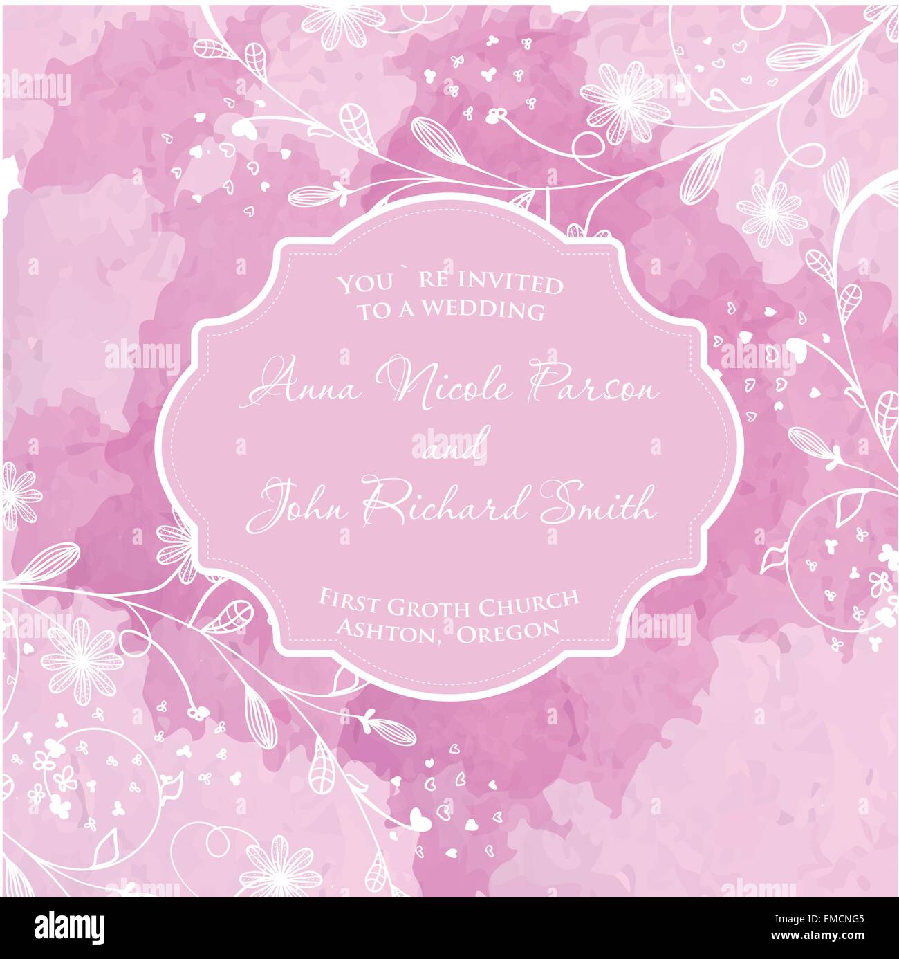 Wedding card on the grunge paper background Stock Vector Image & Art ...