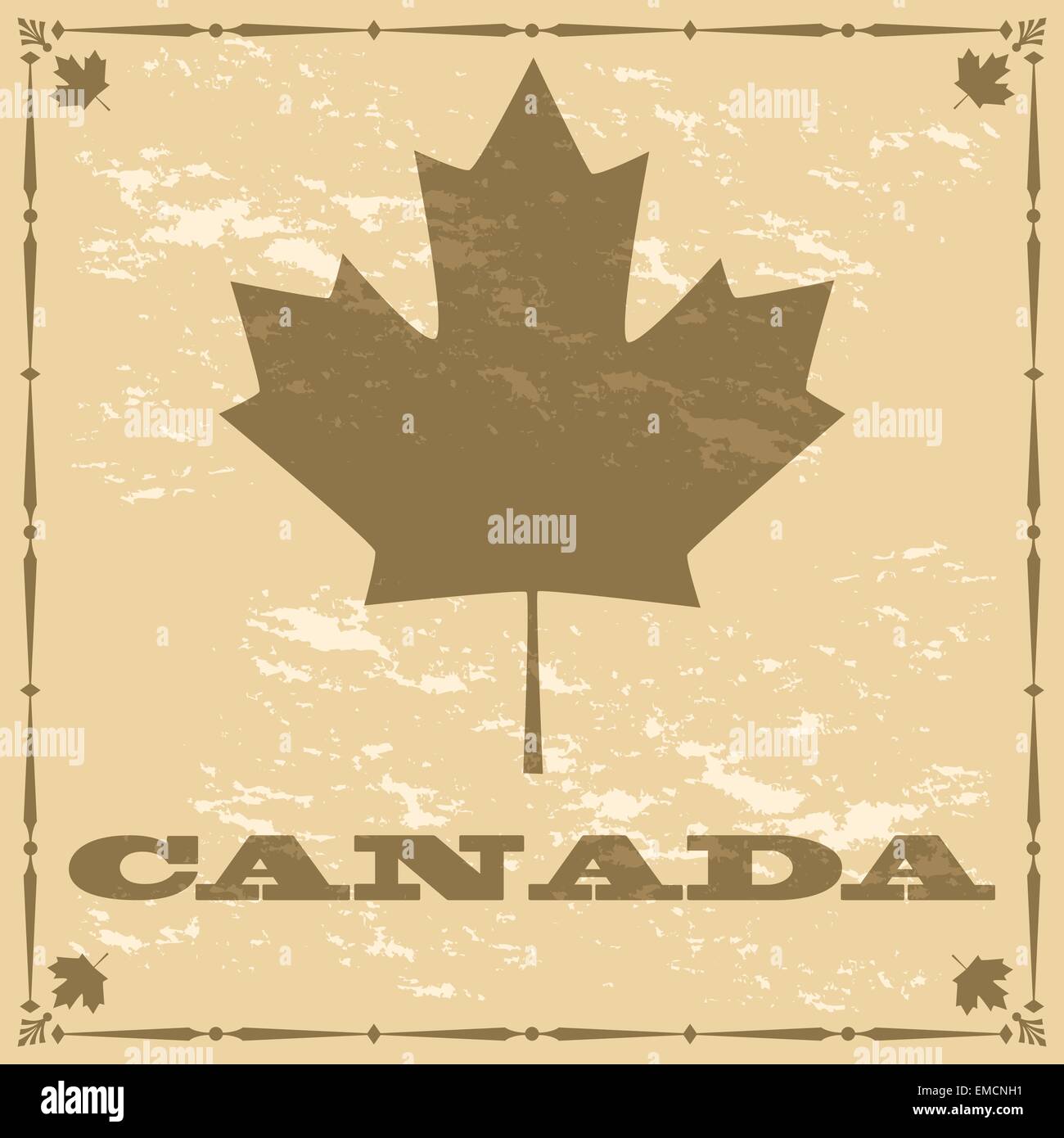 Old style Canada maple leaf Stock Vector Image & Art - Alamy