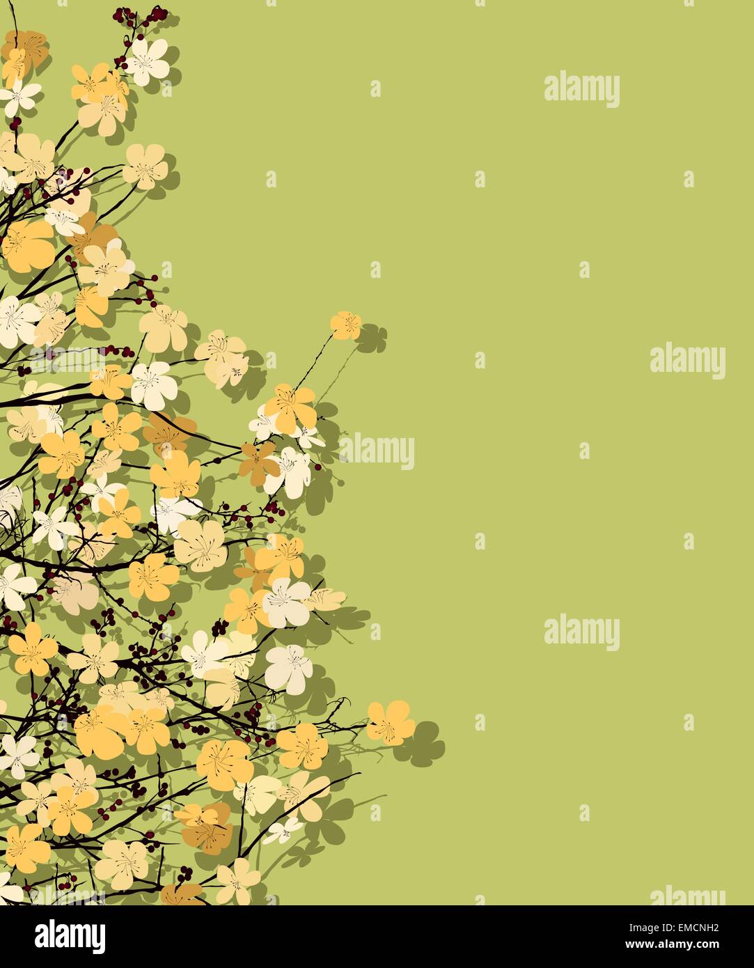 Spring theme decoration Stock Vector Images - Alamy