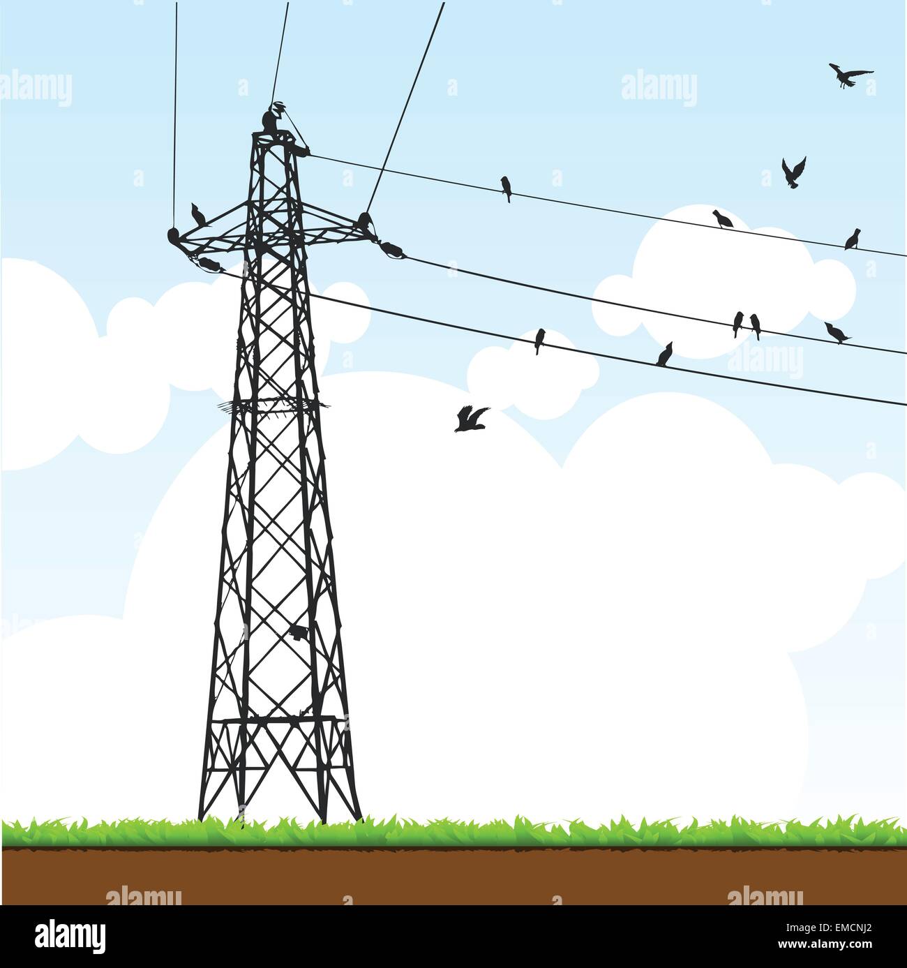 Transmission tower Stock Vector Images - Alamy