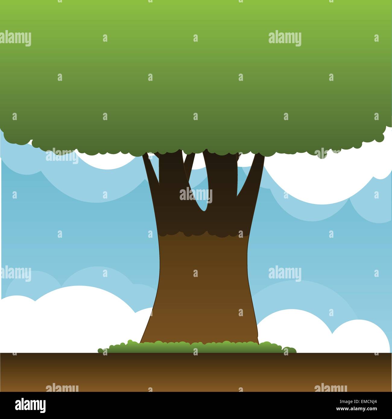 Alone tree silhouette Stock Vector Images - Alamy