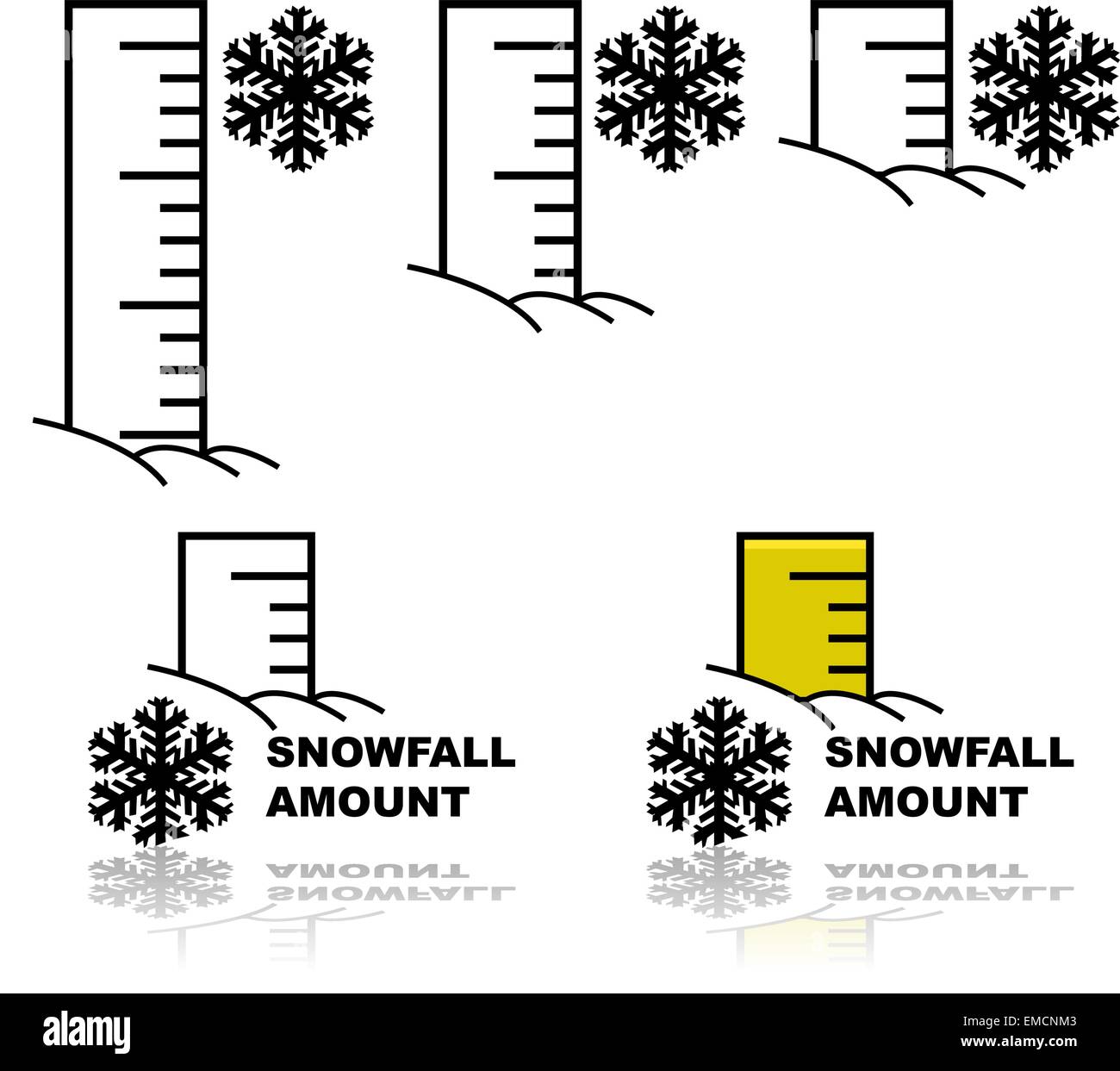 Snowfall measure Stock Vector Images - Alamy