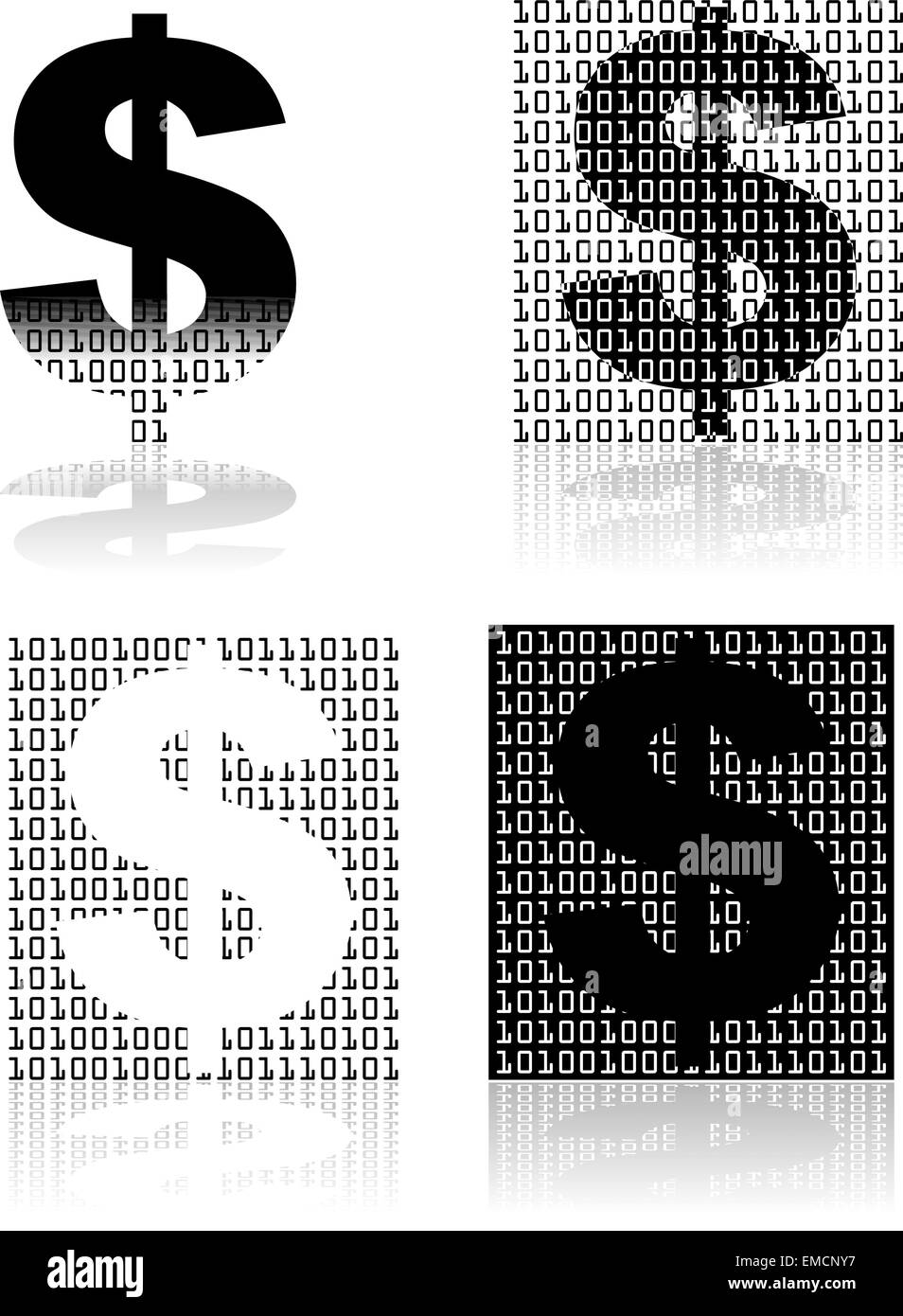 Digital dollar sign Stock Vector Images - Alamy
