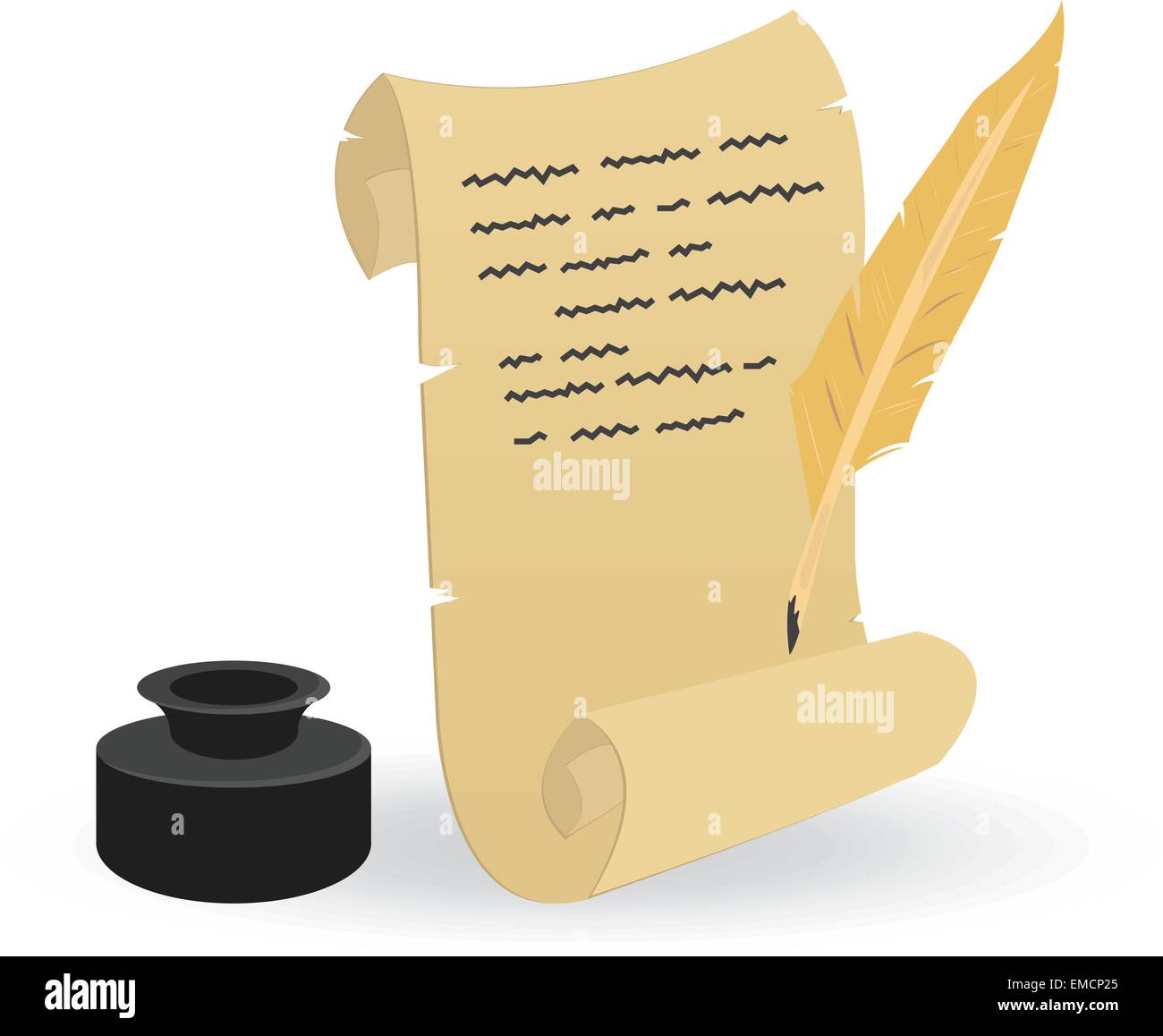 Letter quill Stock Vector Images - Alamy