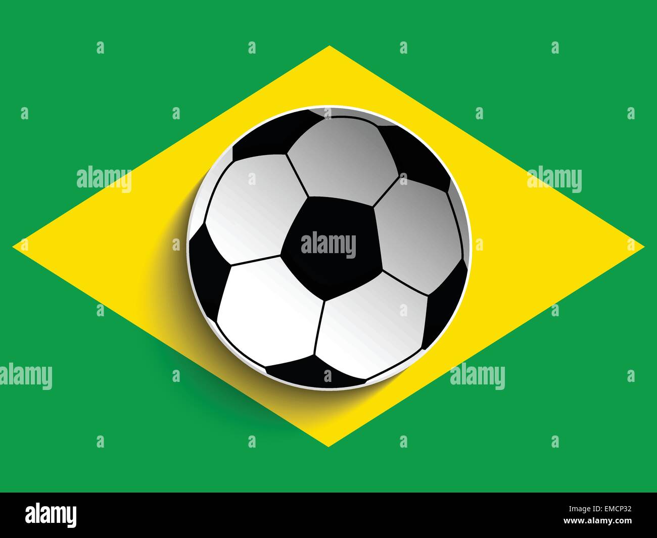 Brazil Flag with Soccer Ball Background Stock Vector Image & Art - Alamy